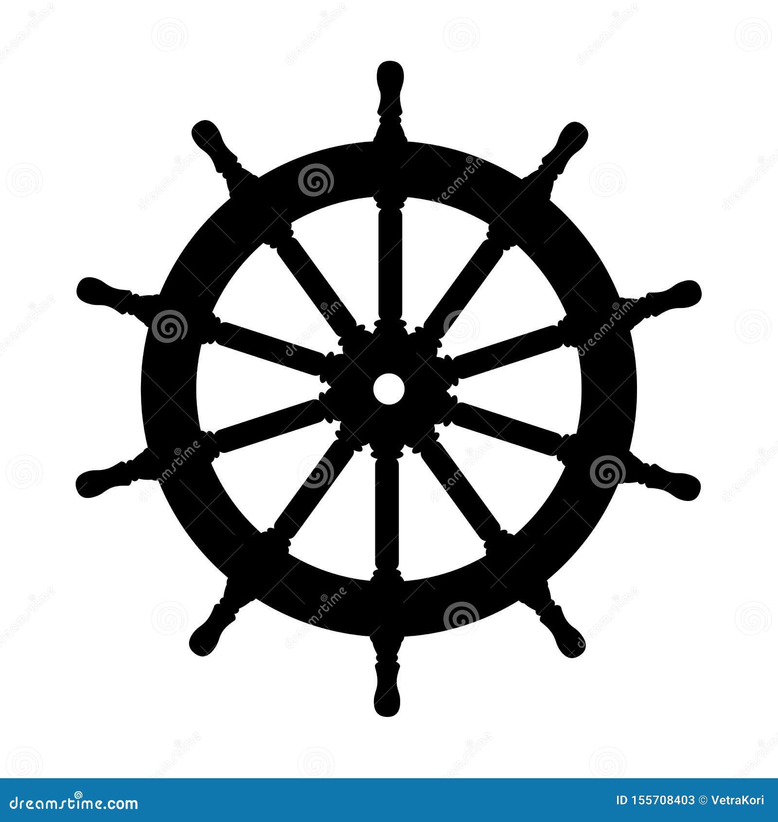 Vector Silhouette Graphic Handwheel Stock Vector - Illustration of ...