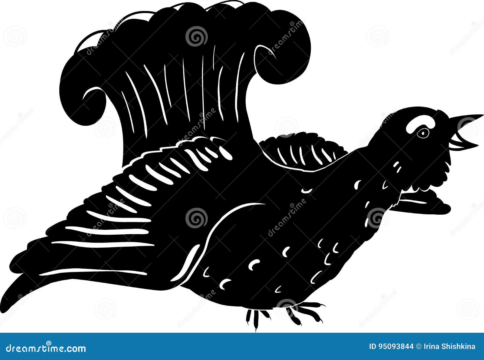 Vector Silhouette of a Grouse Isolated on White Stock Vector ...