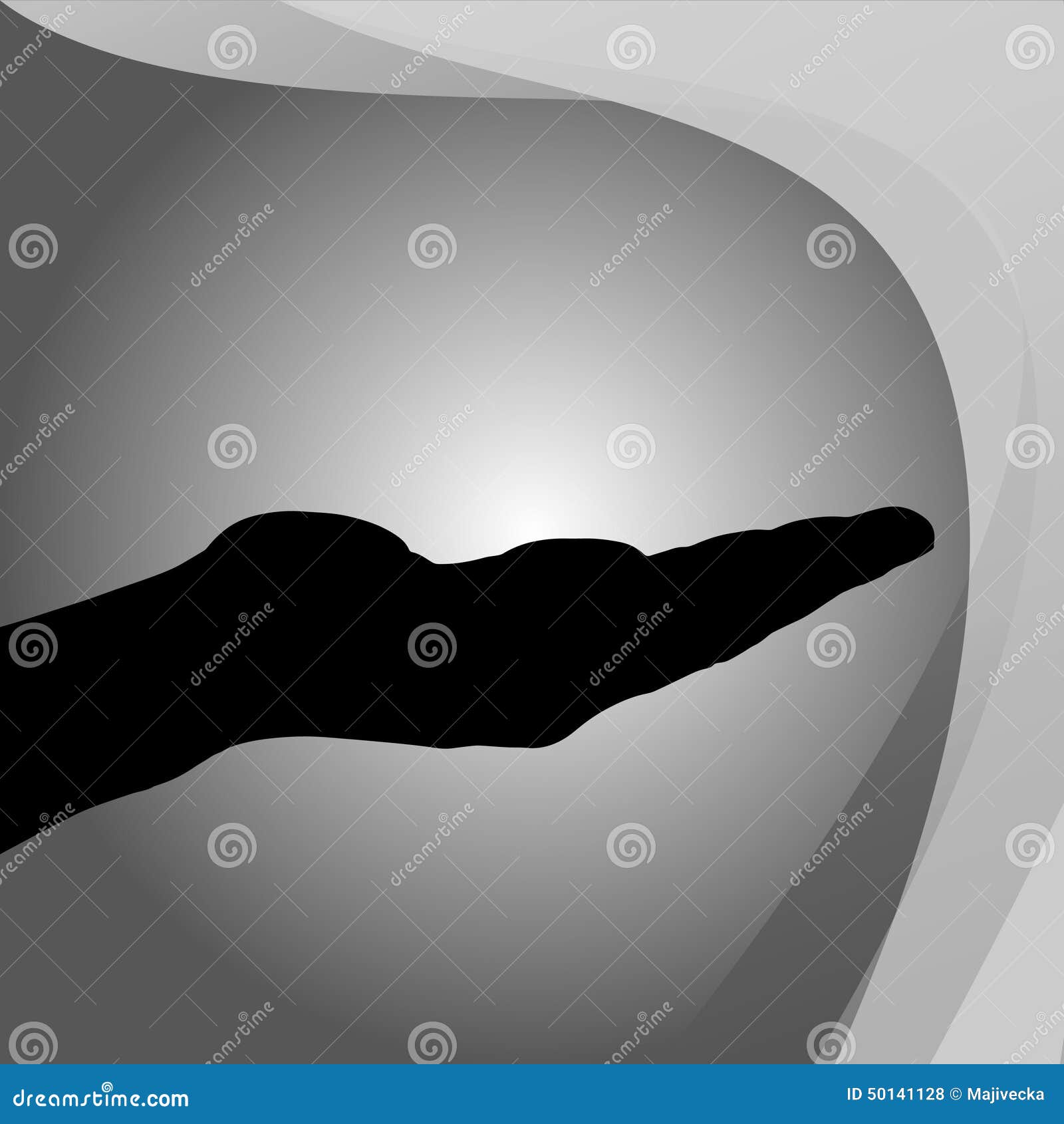 Vector Silhouette of a Hand. Stock Vector - Illustration of support ...