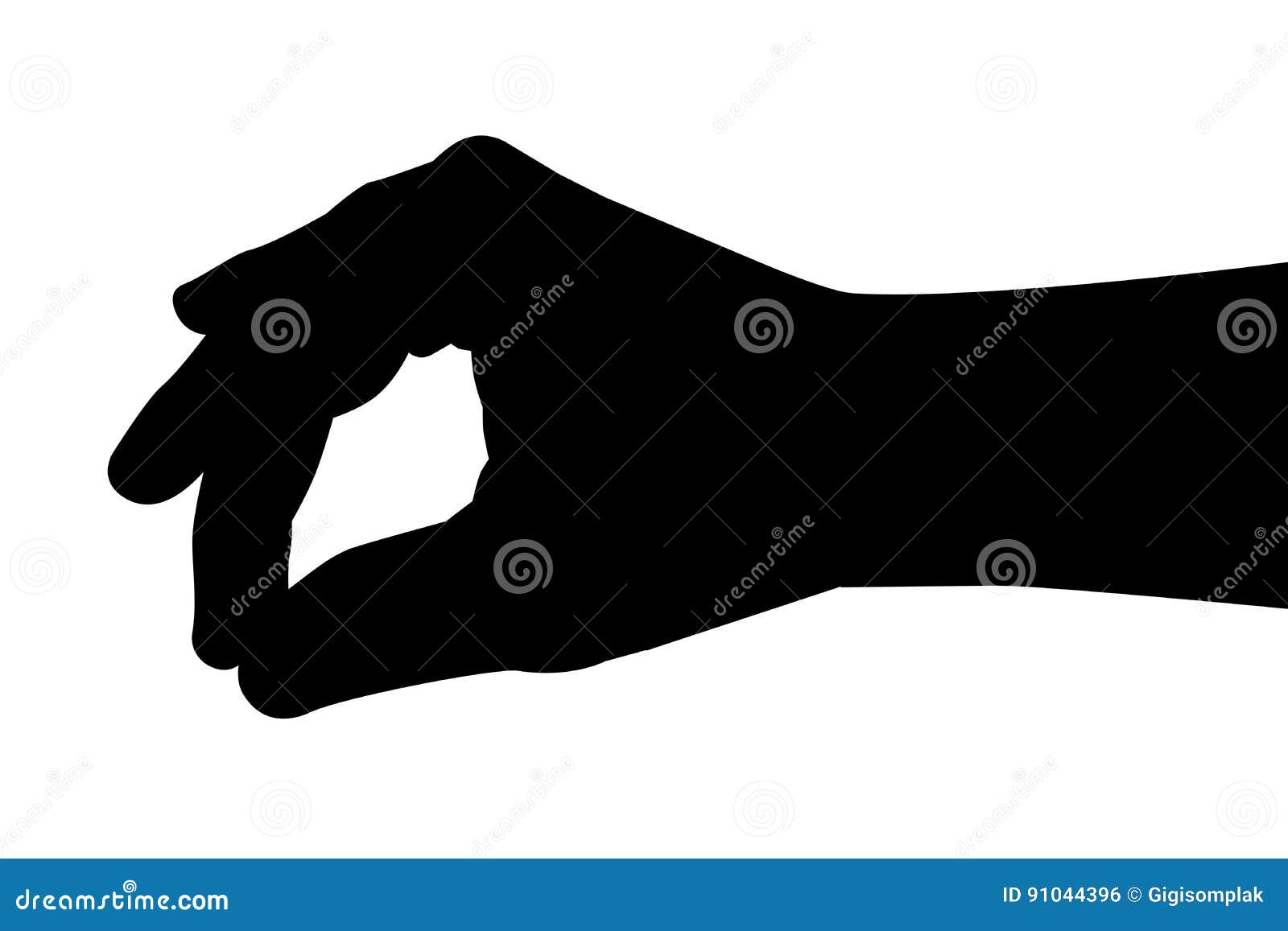 Silhouette Hand - Picking Something Stock Vector - Illustration of ...