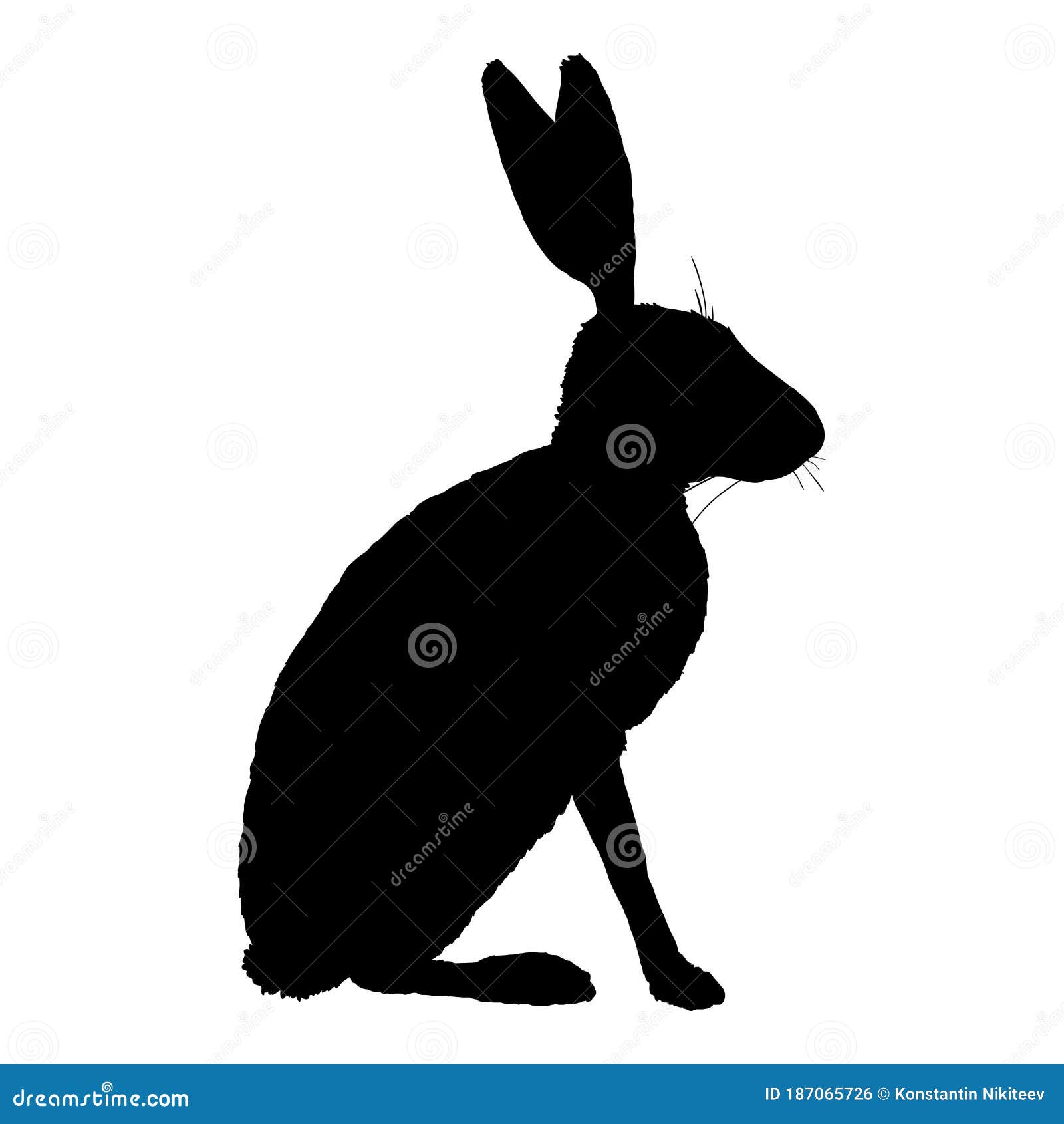 Jack Rabbit Silhouette Clipart