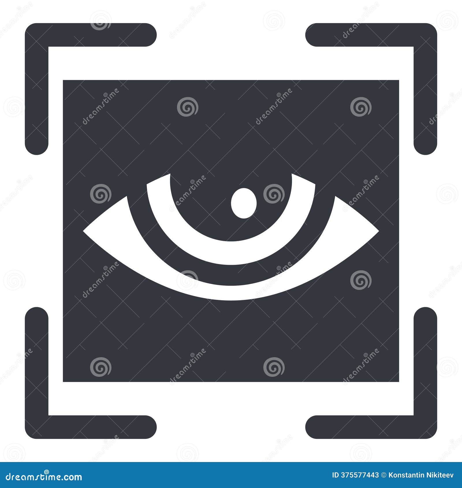 Retina Scanner Presented With Brown Eye. Stock Photo | CartoonDealer ...
