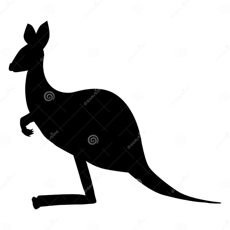 Kangaroo side view stock illustration. Illustration of kangaroo - 101429134