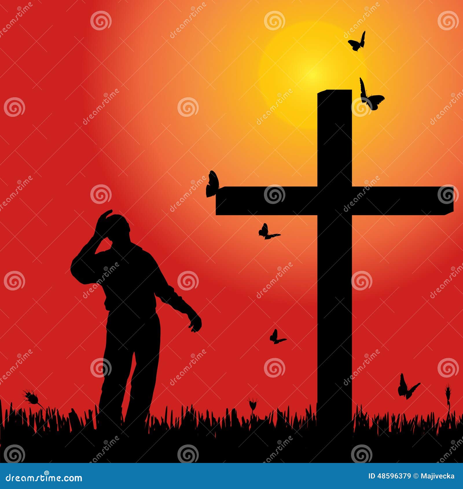 Vector silhouette of man. stock vector. Illustration of person - 48596379