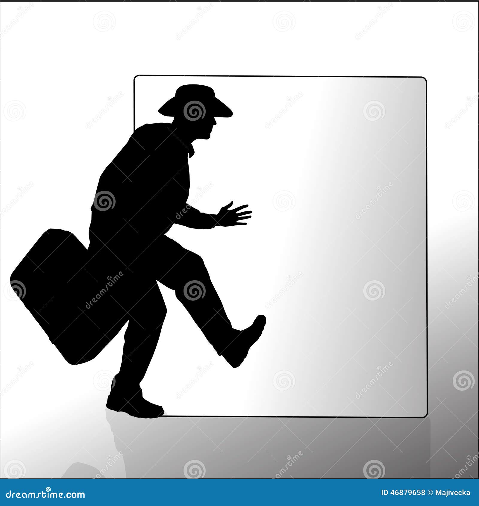 Vector Silhouette of a Man. Stock Vector - Illustration of holding ...