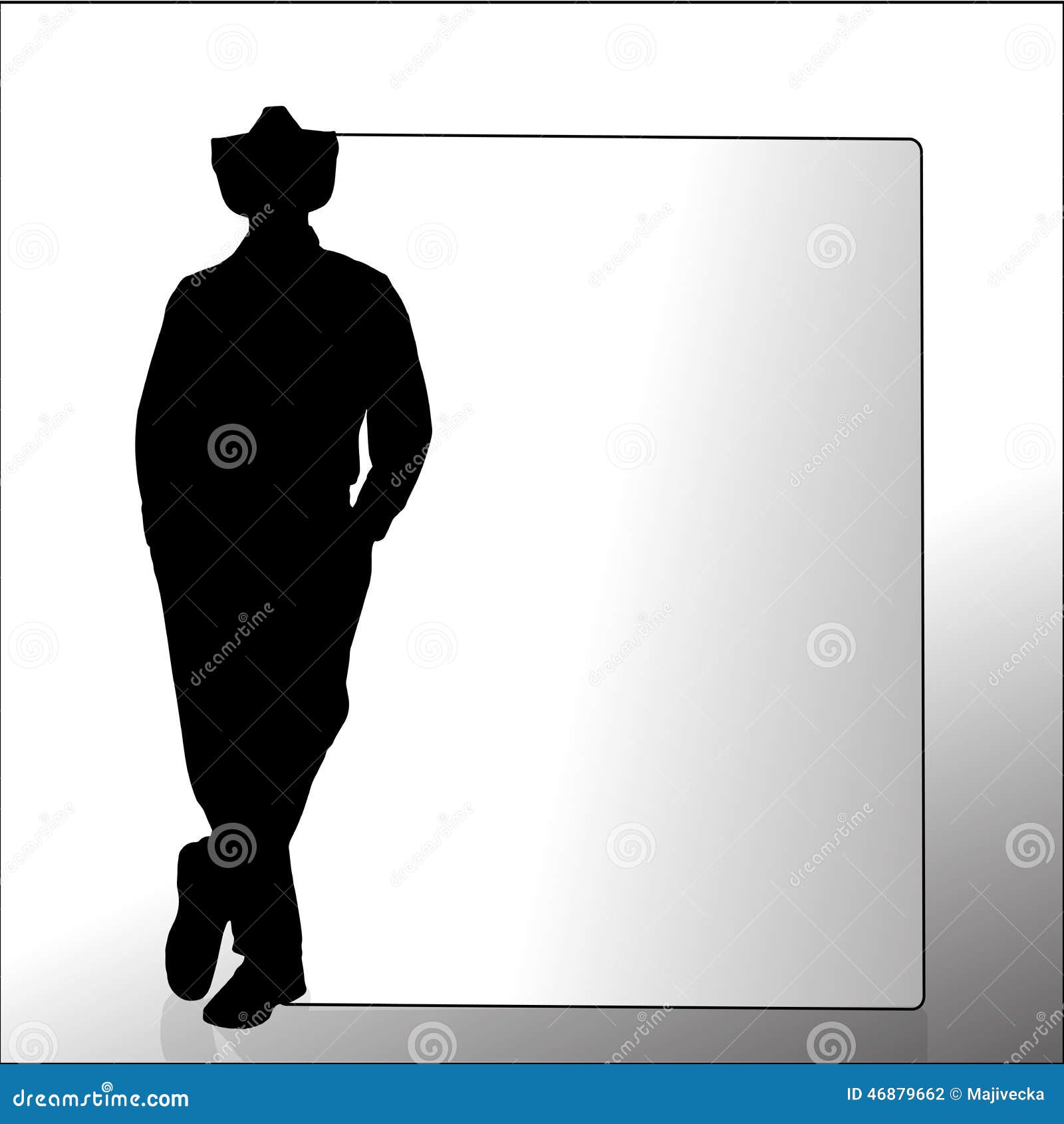 Vector Silhouette of a Man. Stock Vector - Illustration of poster ...