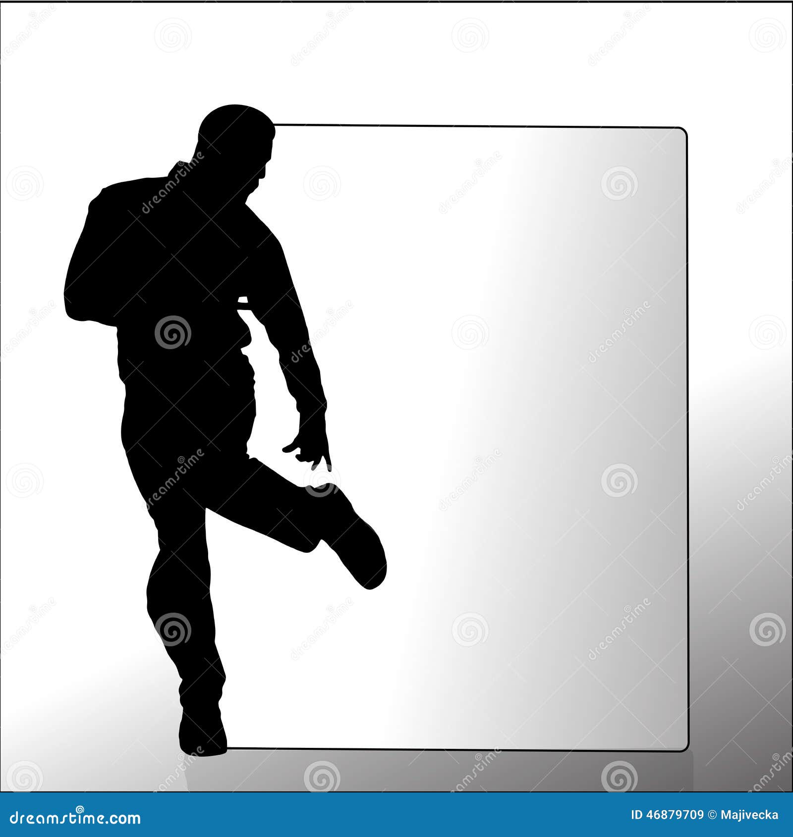 Vector Silhouette of a Man. Stock Vector - Illustration of silhouette ...