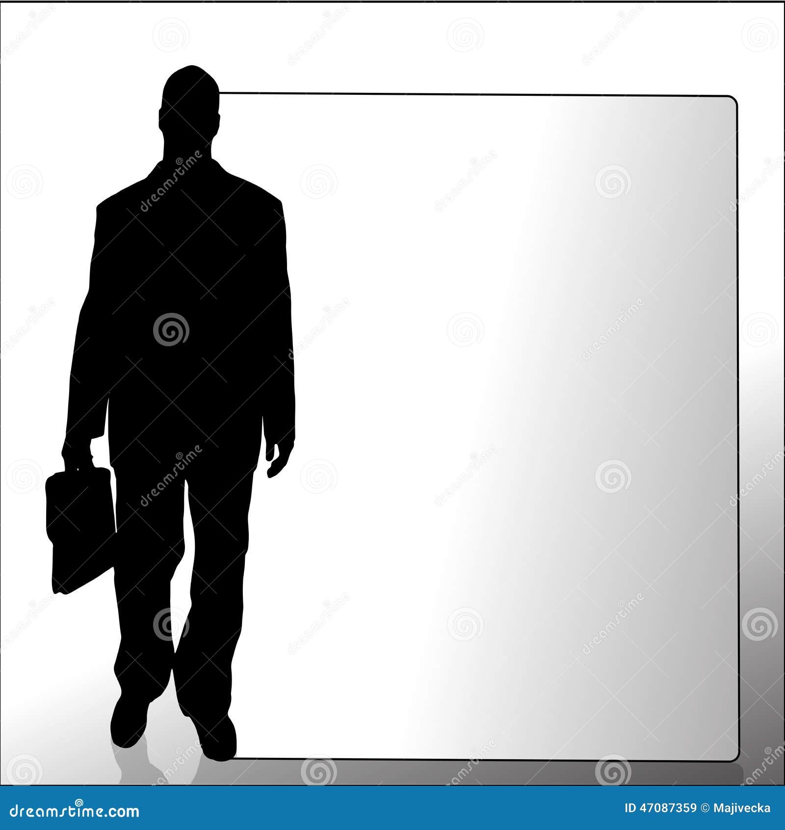 Vector Silhouette of a Man. Stock Illustration - Illustration of happy ...