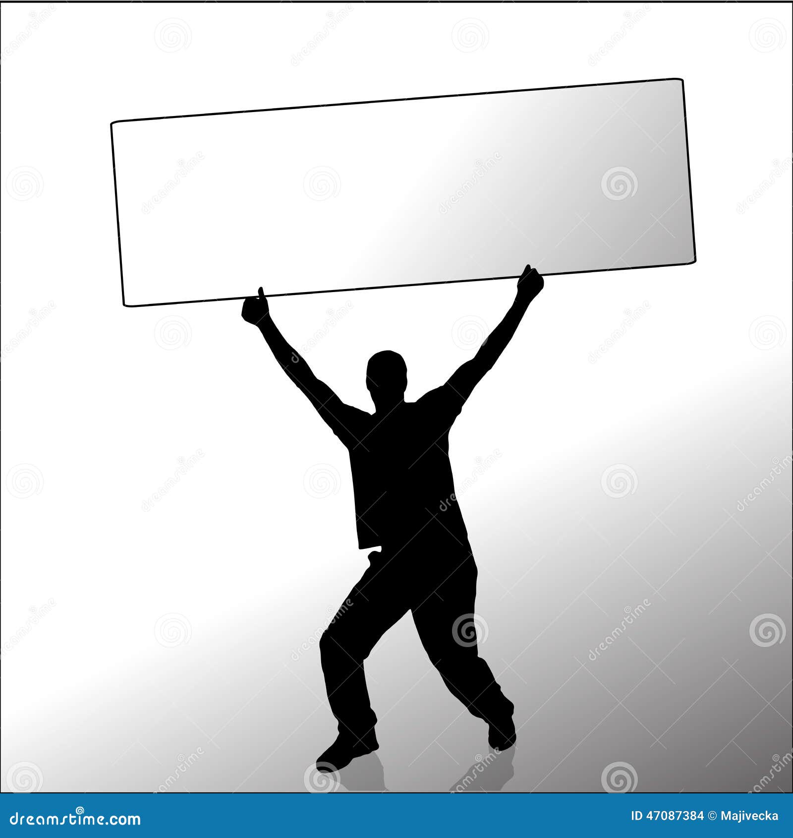Vector Silhouette of a Man. Stock Vector - Illustration of nice, white ...