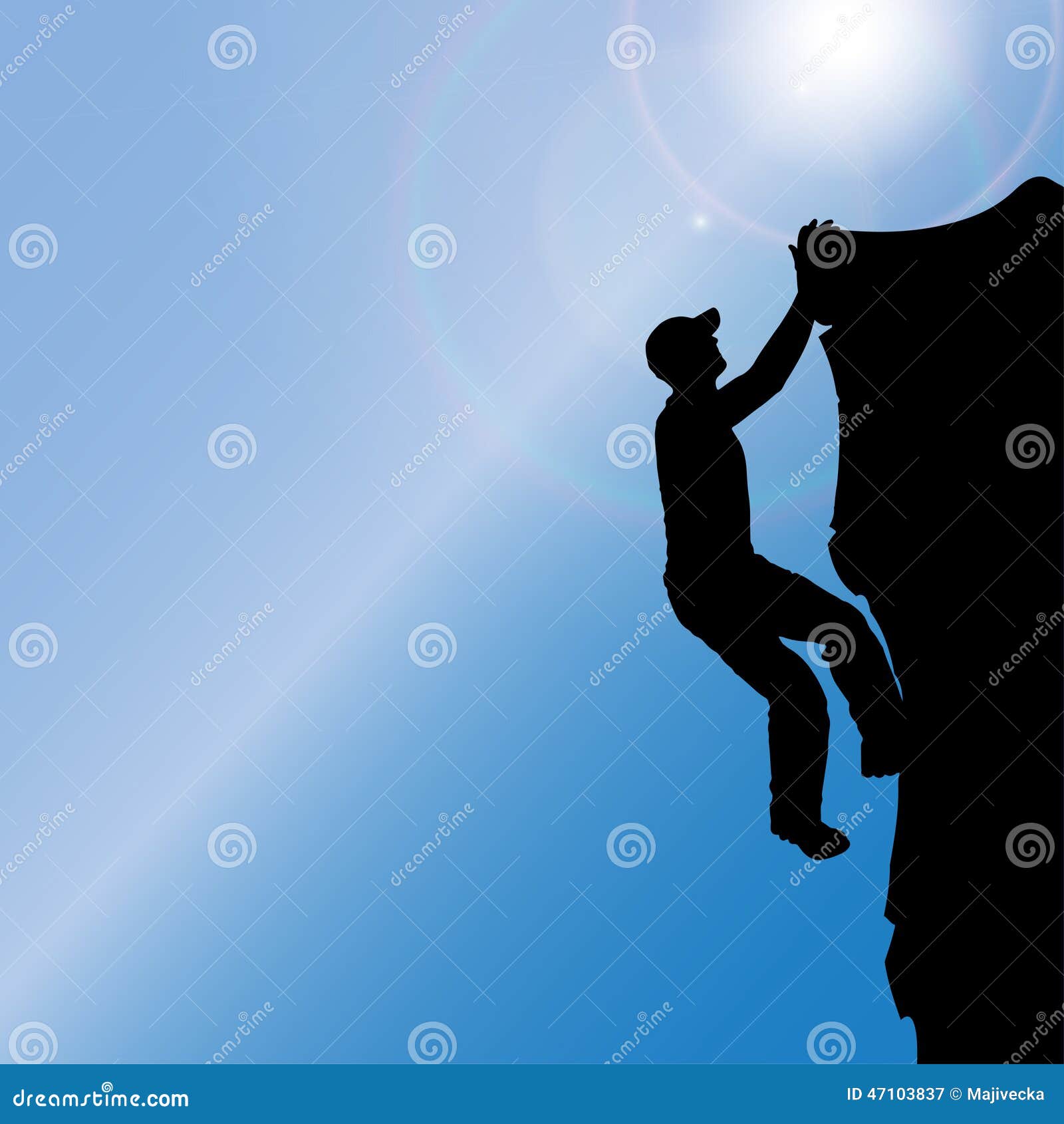 Vector Silhouette of a Man. Stock Vector - Illustration of climber ...