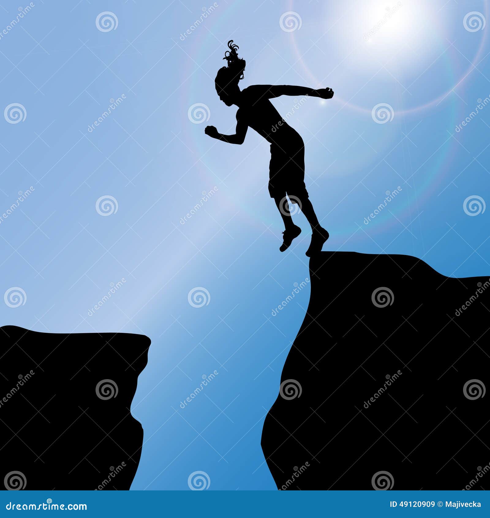 Vector Silhouette of a Man. Stock Vector - Illustration of jump ...