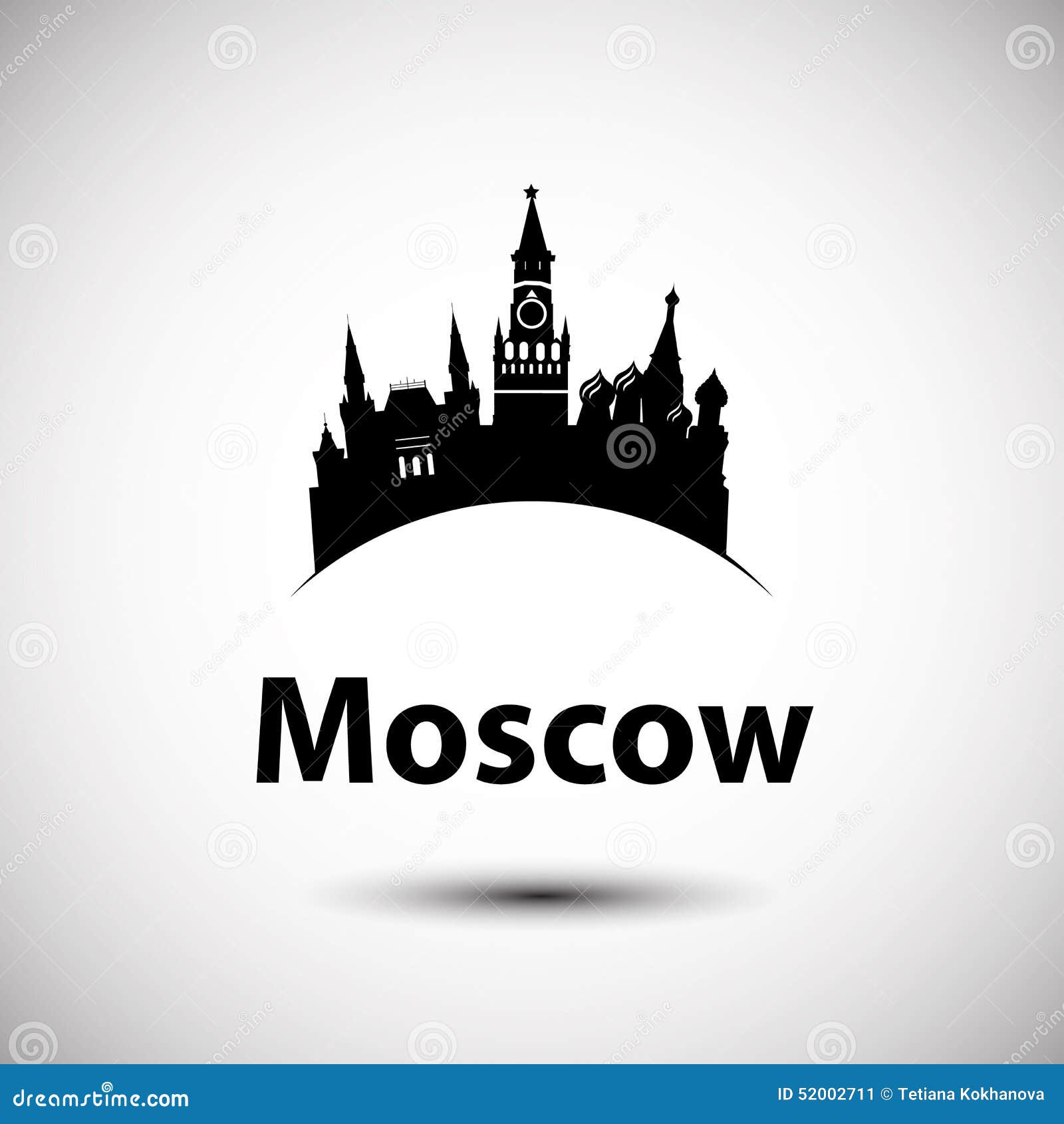 Vector Silhouette of Moscow, Russia Stock Vector - Illustration of ...