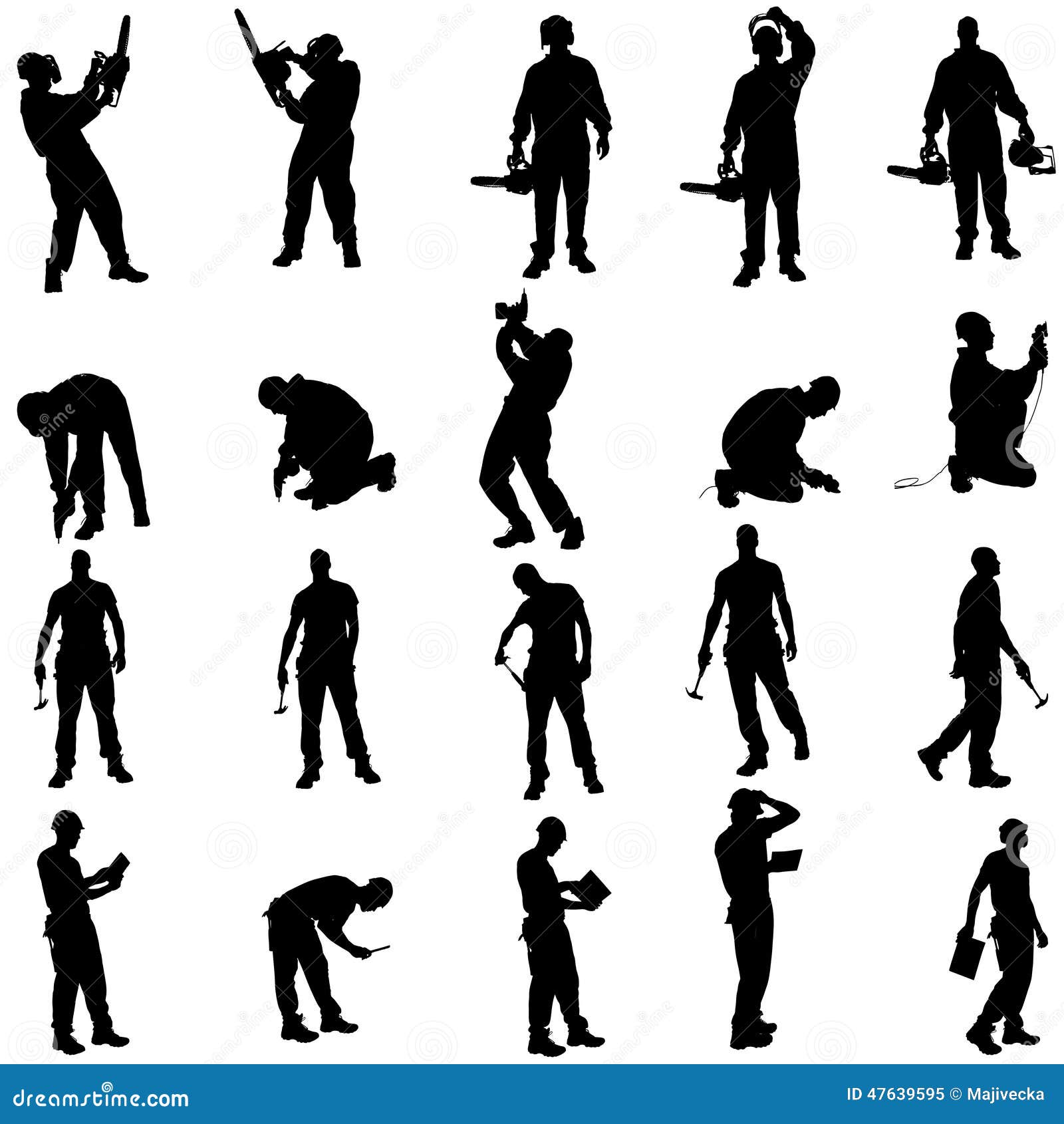 Vector Silhouette of a People. Stock Vector - Illustration of building ...