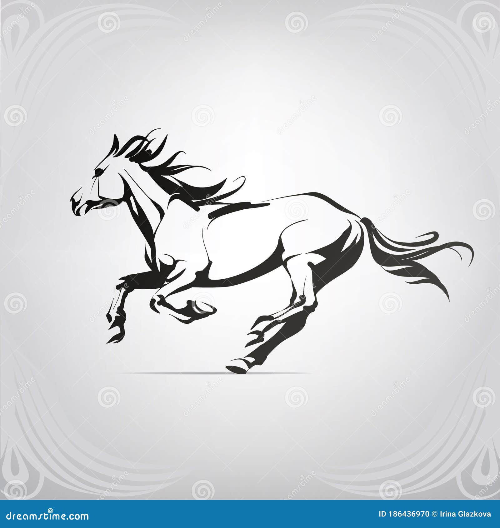 Vector Silhouette of a Running Horse. Vector Illustration Stock Vector ... Vector Silhouette of a Running Horse. Vector Illustration Stock Vector ...