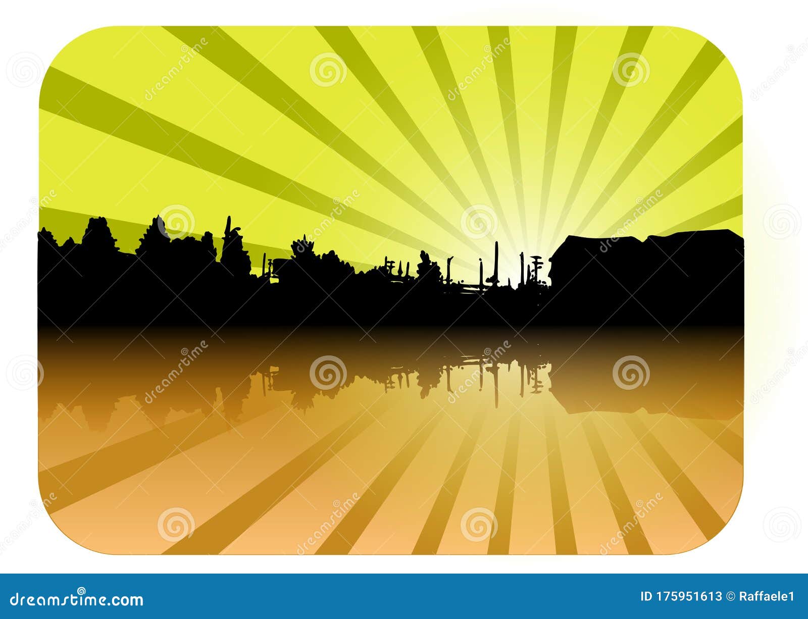 Silhouette of Skyline Generic City Stock Illustration - Illustration of ...