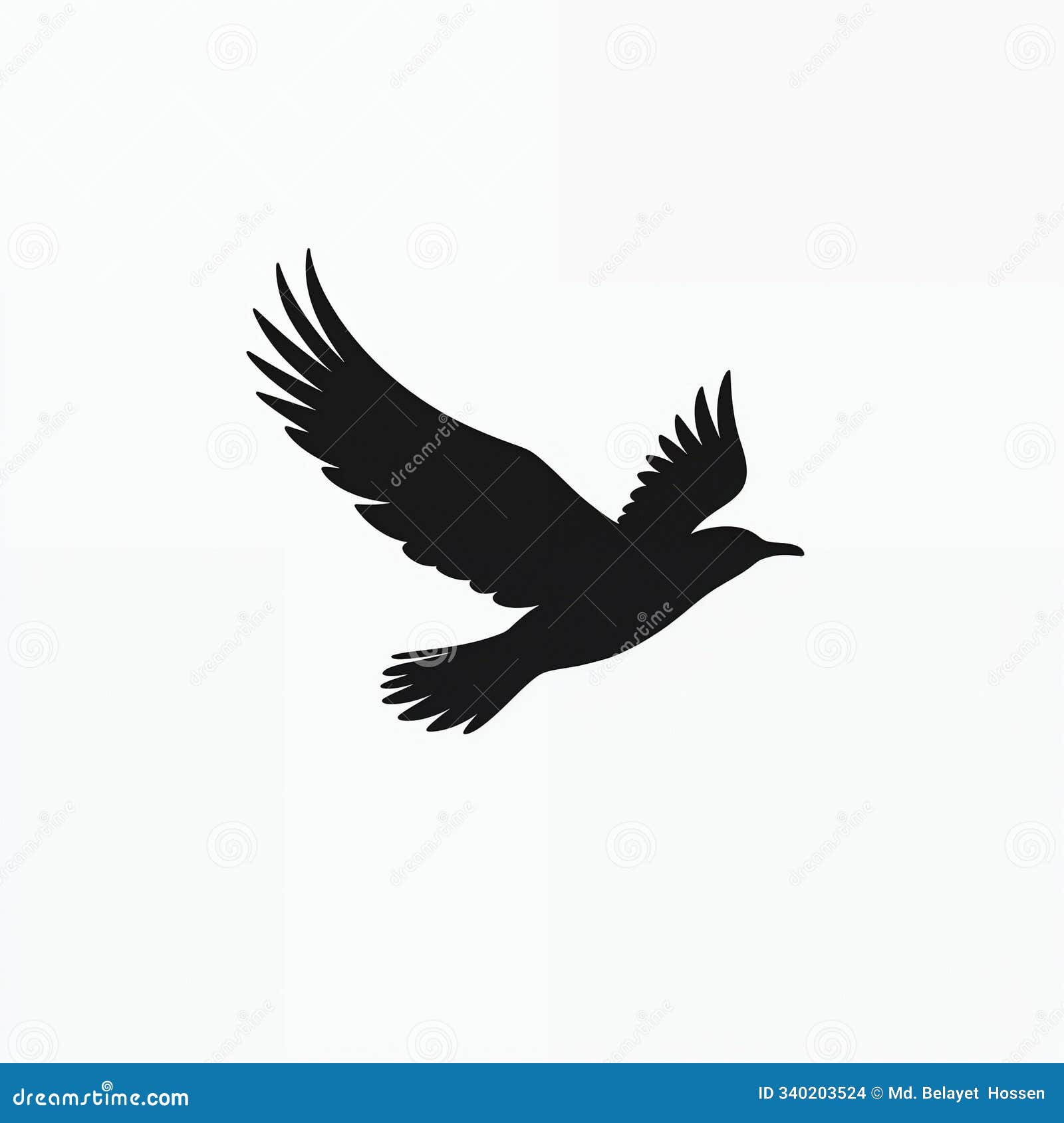 A Vector Silhouette of a Soaring Bird Stock Illustration - Illustration of silhouette, drawing ...