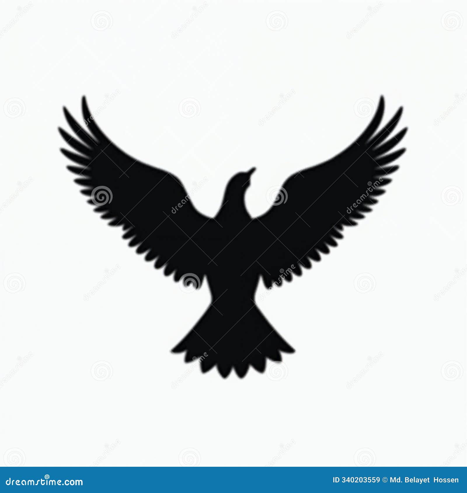 A Vector Silhouette of a Soaring Bird Stock Illustration - Illustration ...