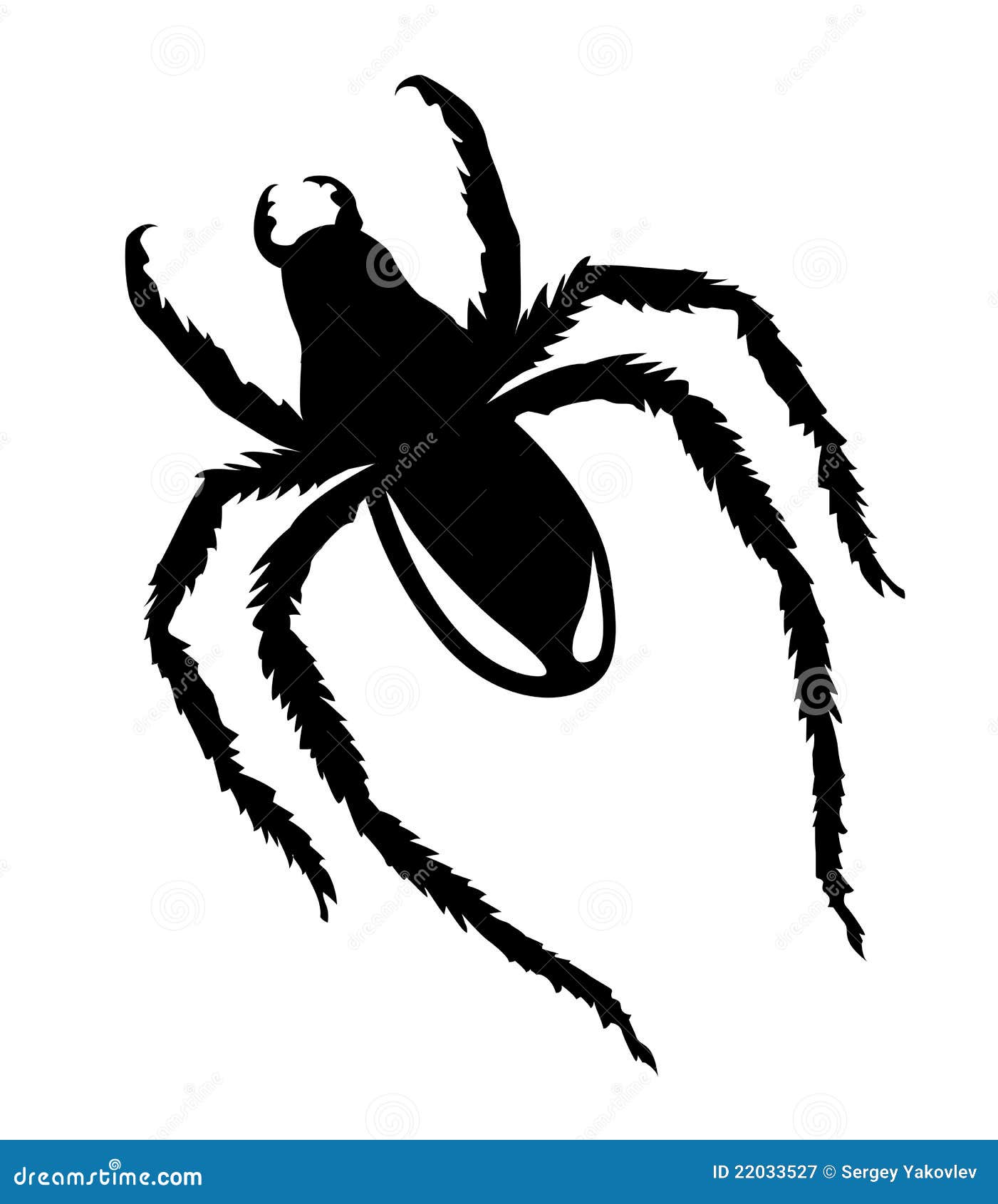 Silhouette Of Spider Icon. Scary Spider Isolated On White Background ...