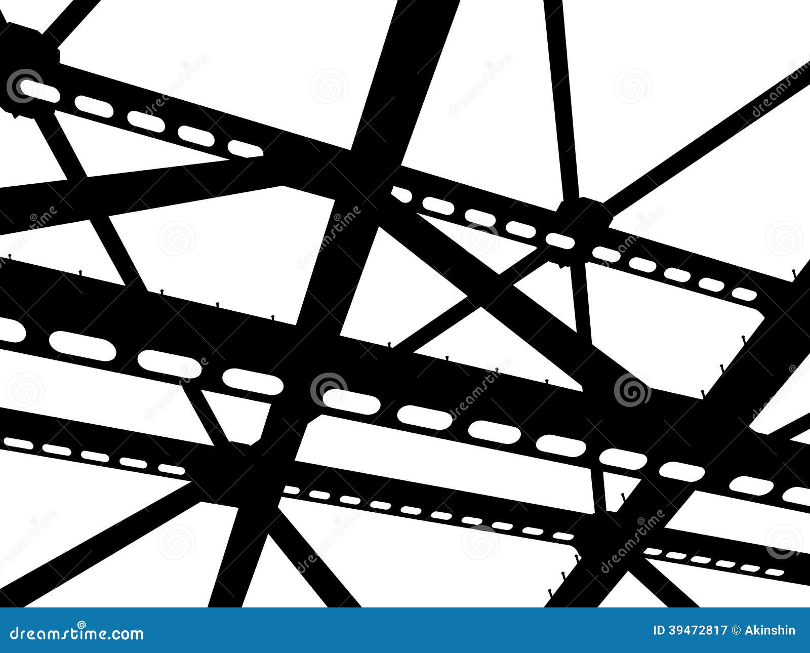 Vector Silhouette of Steel Beams Stock Vector - Illustration of site ...