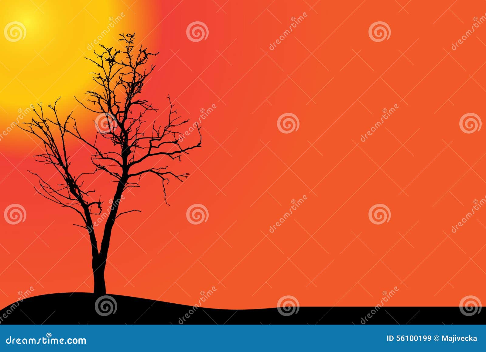 Vector Silhouette of a Tree. Stock Vector - Illustration of botany ...