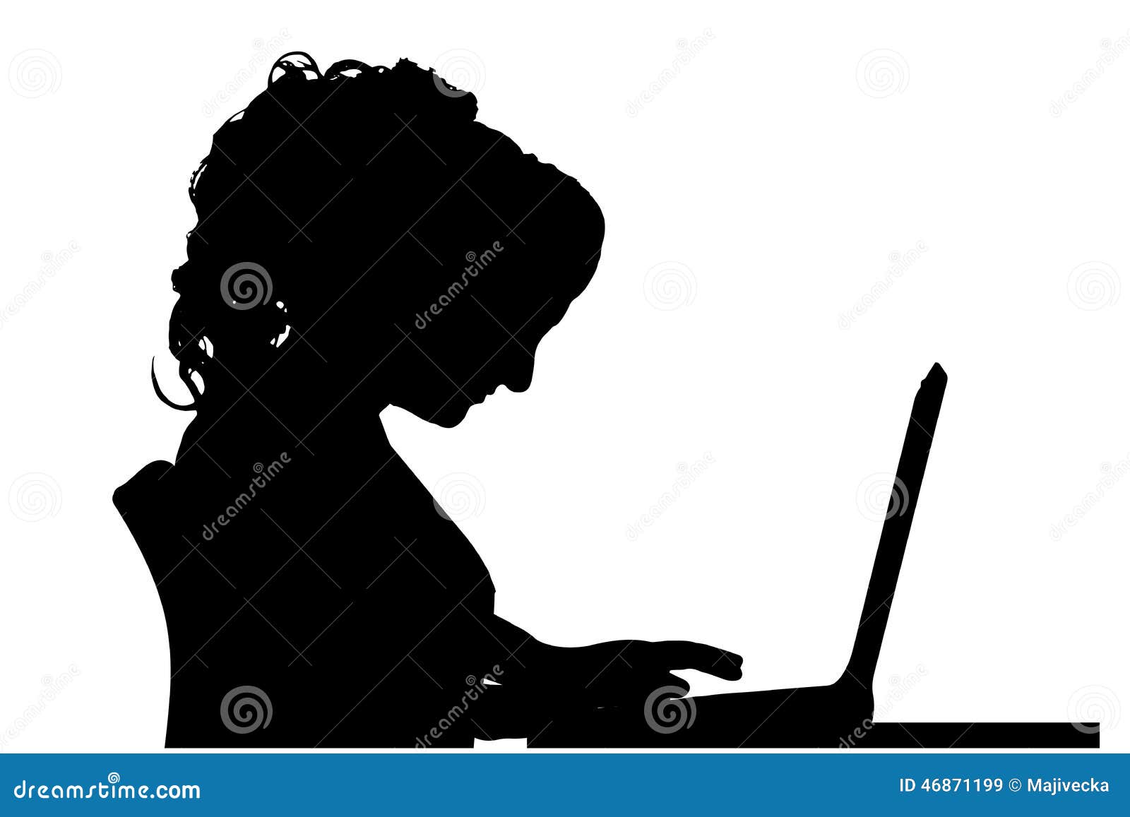 Woman Writer Silhouette Stock Illustrations – 155 Woman Writer ...