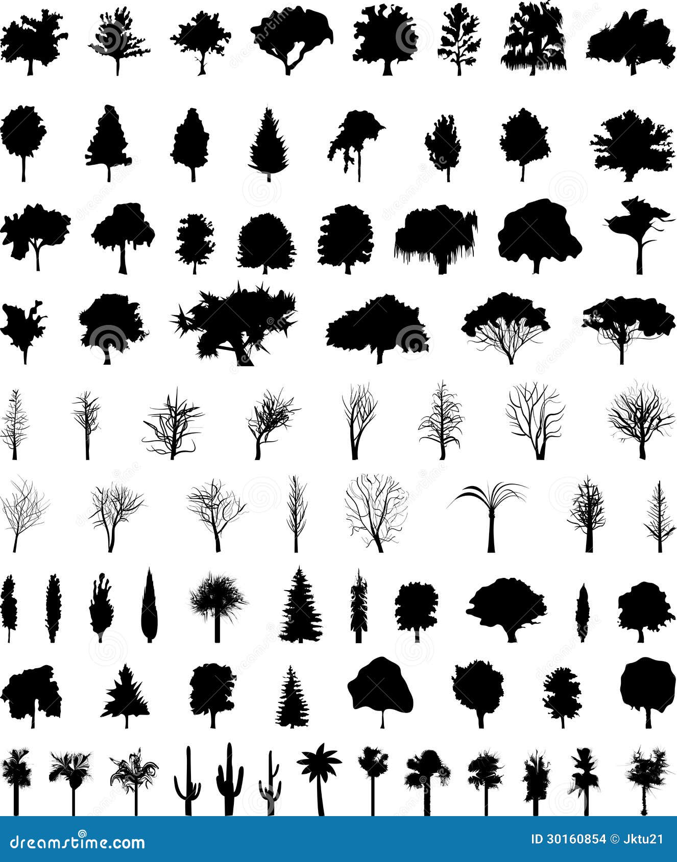 Vector bomen vector illustratie. Illustration of overzicht - 30160854