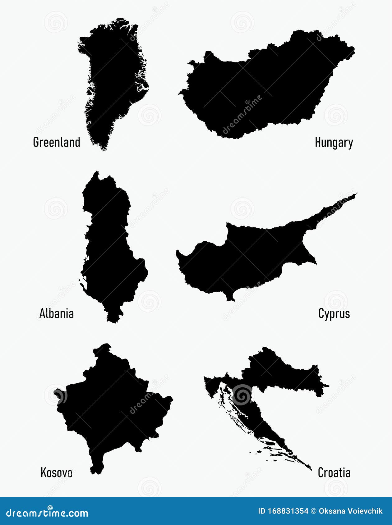 Vector Silhouettes of Europe Countries Stock Vector - Illustration of ...