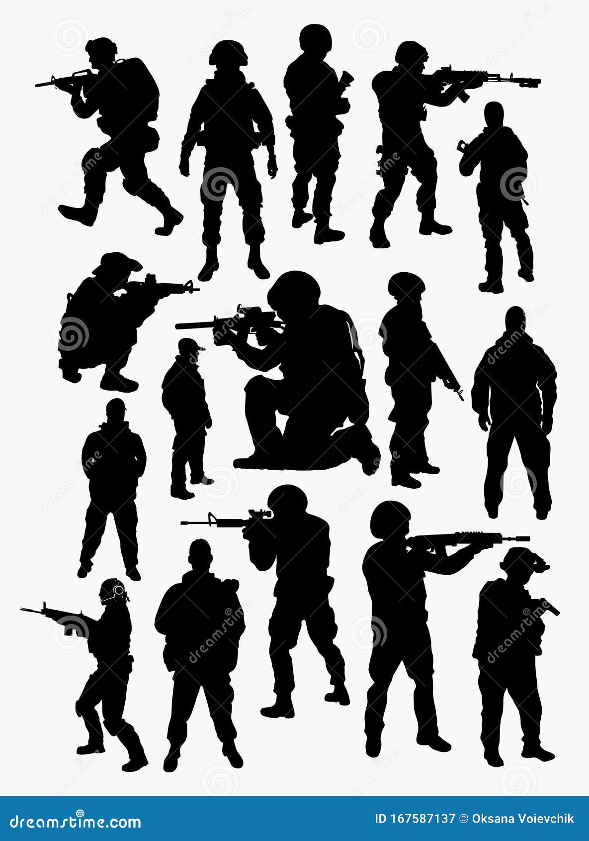 Commando Crouching Game Sprite Vector Illustration | CartoonDealer.com ...