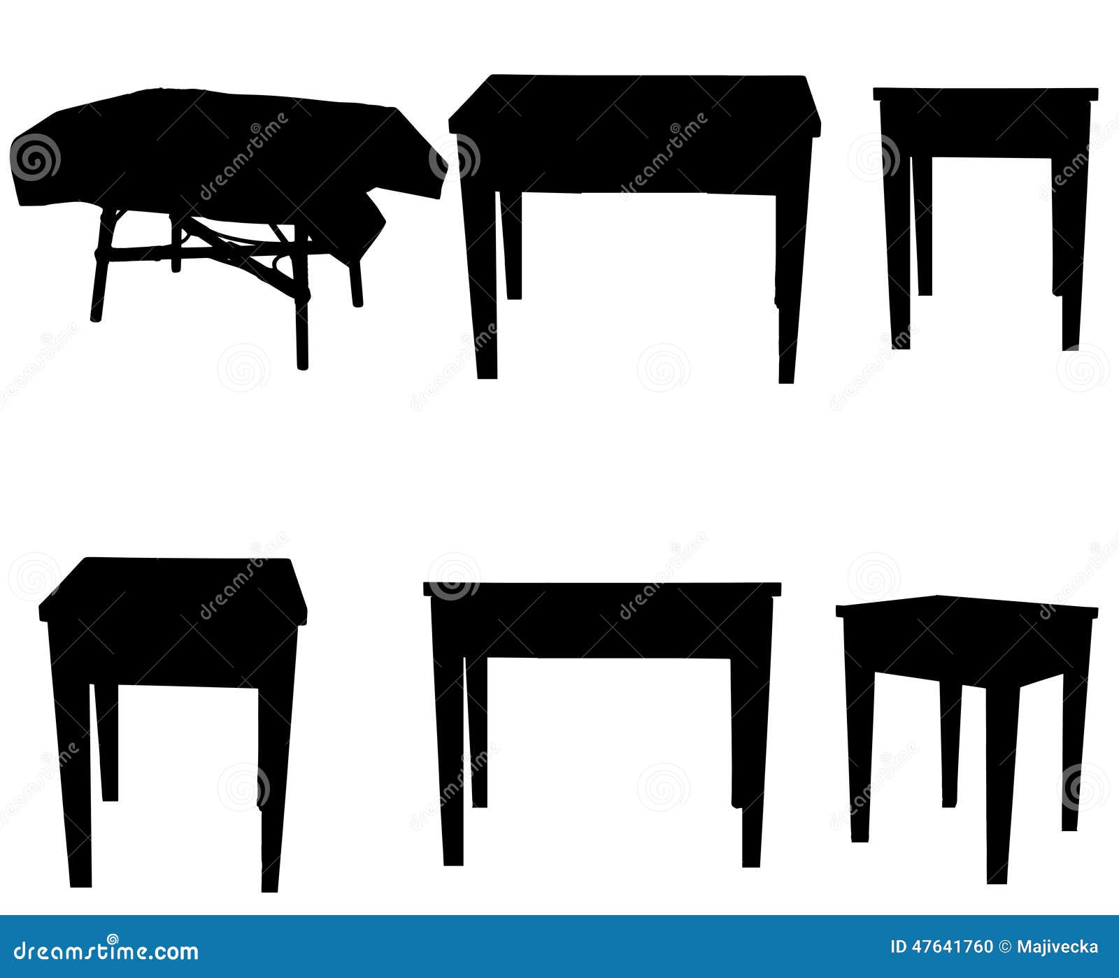 Silhouettes Table Vector Illustration | CartoonDealer.com #83848528