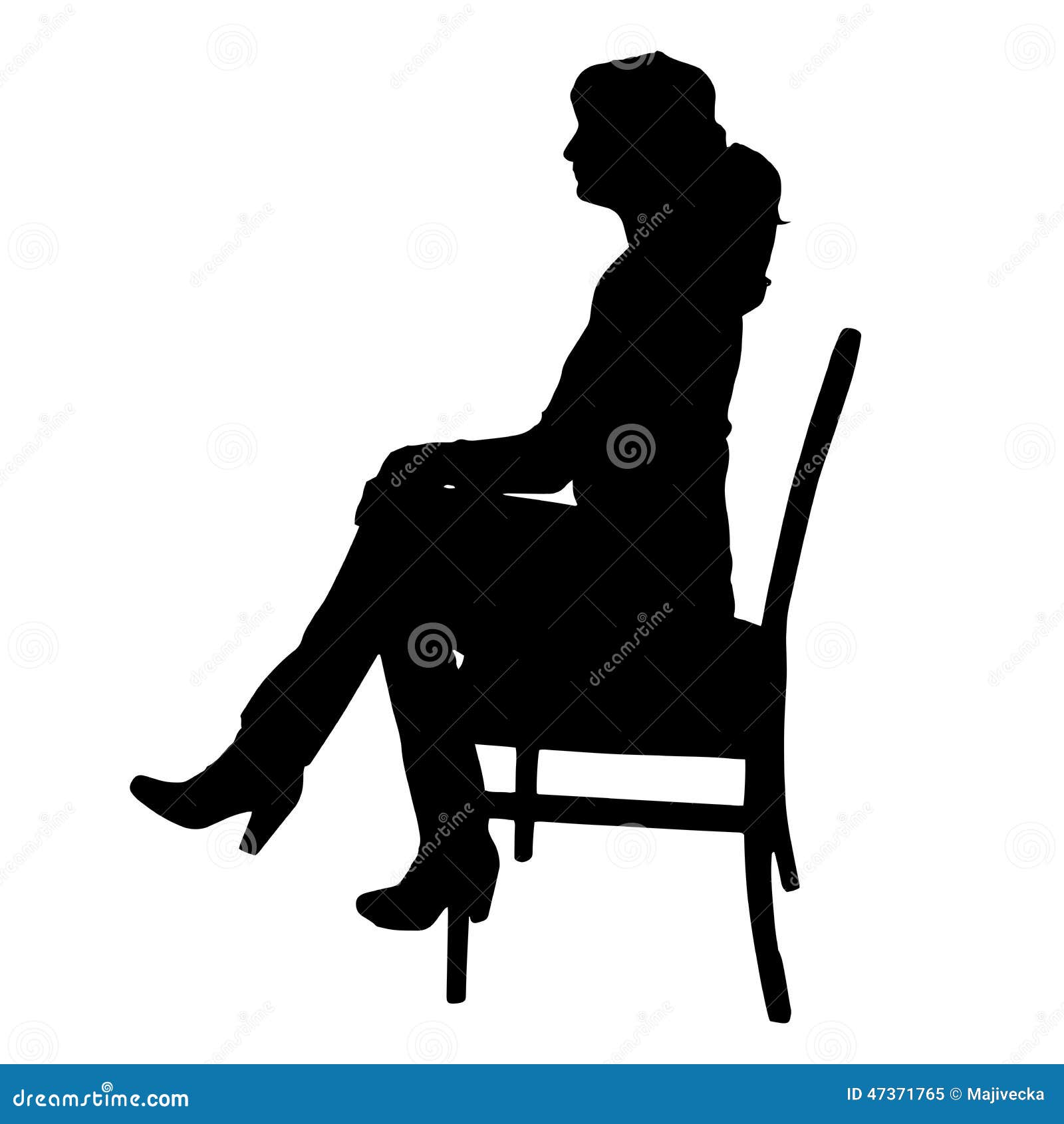 Vector Silhouettes of Woman. Stock Vector - Illustration of sadness ...