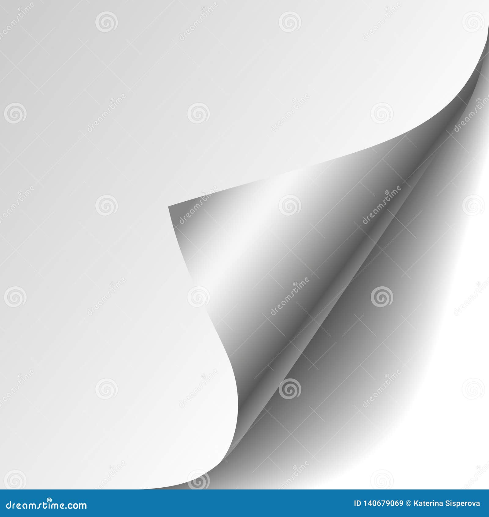 Curled Paper Corners. Vector Set. White Background. Stock Photography ...