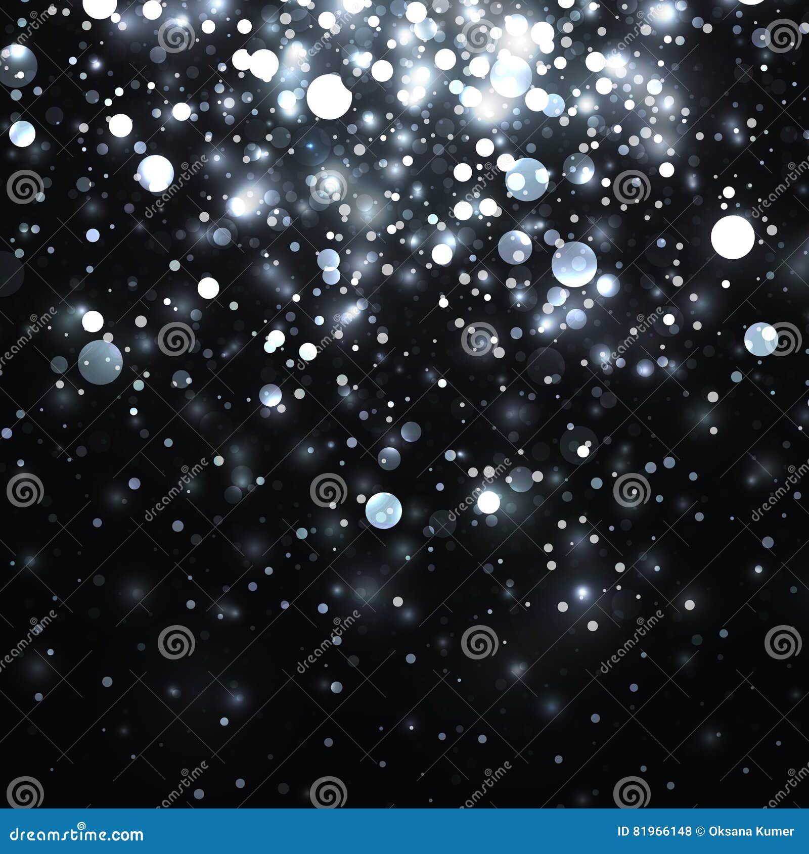 Vector Silver Glowing Light Glitter Background. Christmas Magic Lights ...