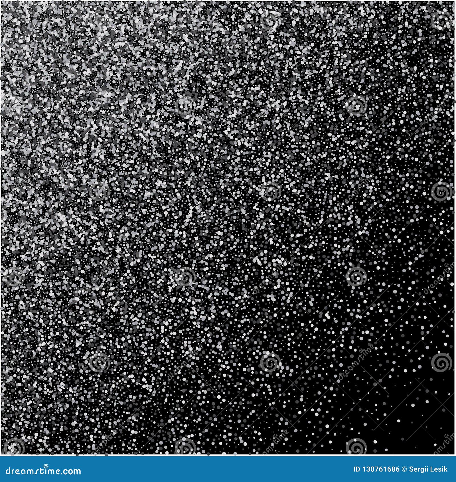 Vector Silver Glowing Light Glitter Background. Christmas White Magic ...