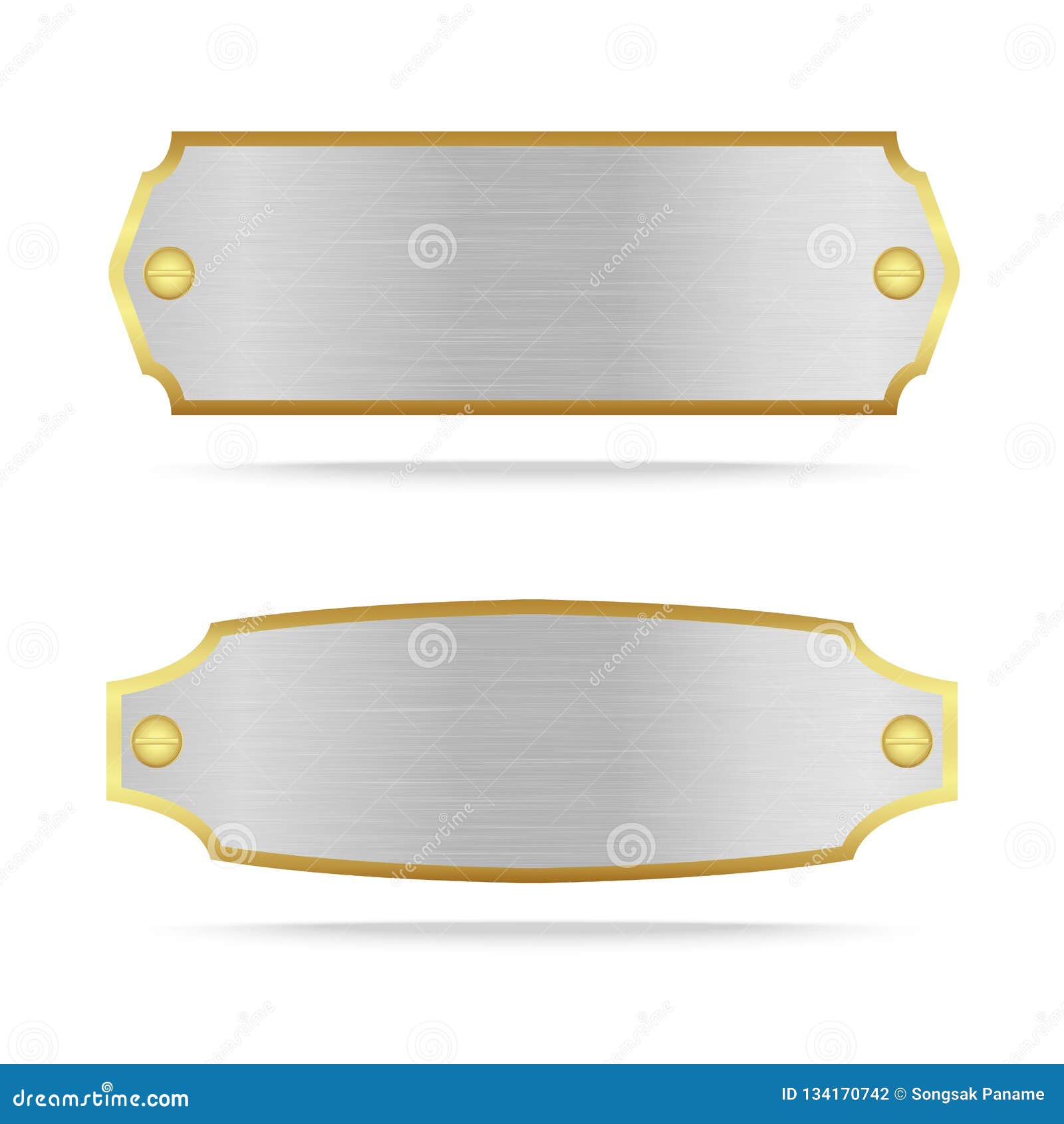 Silver Metal Plate Vector