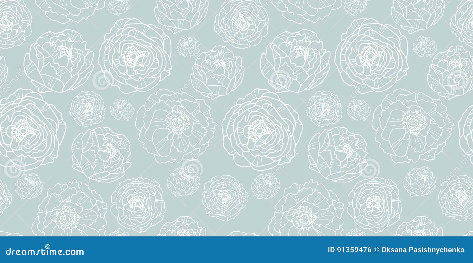 Grey Floral Pattern Background