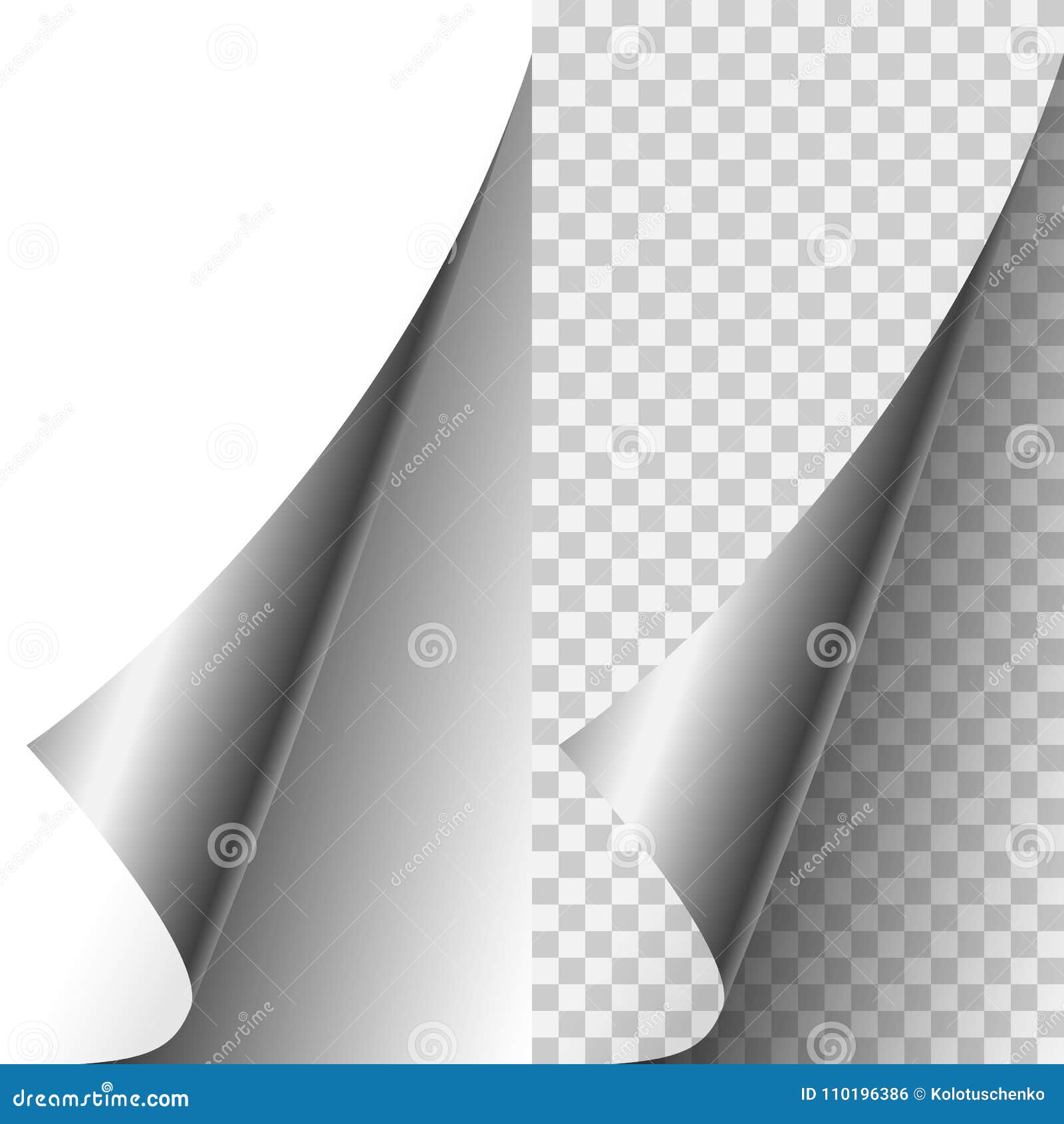 Realistic Paper Shadow Effects On Transparent Background. Vector ...