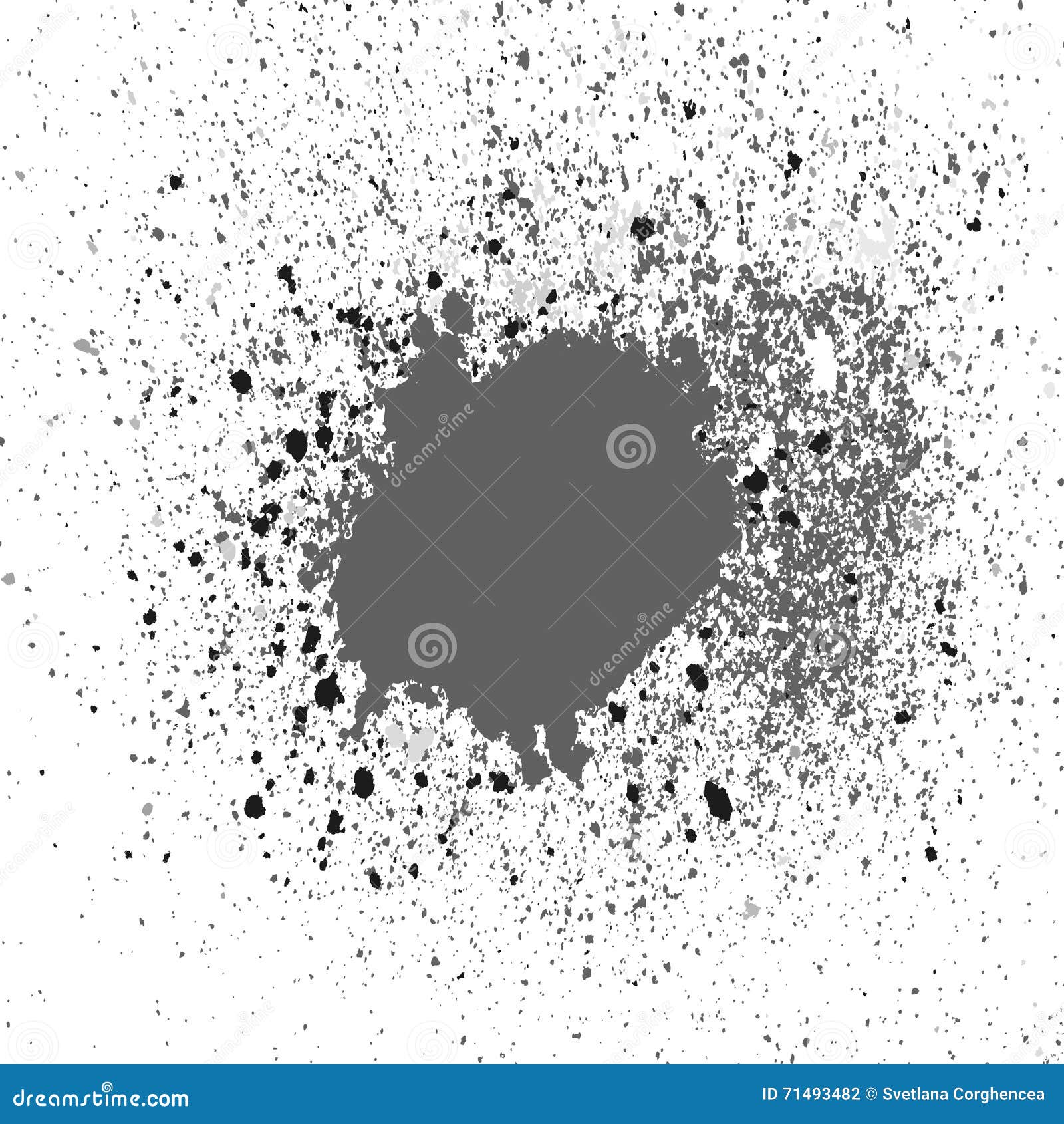 Vector Silver Paint Splash, Splatter, and Blob Shiny Stock Vector ...