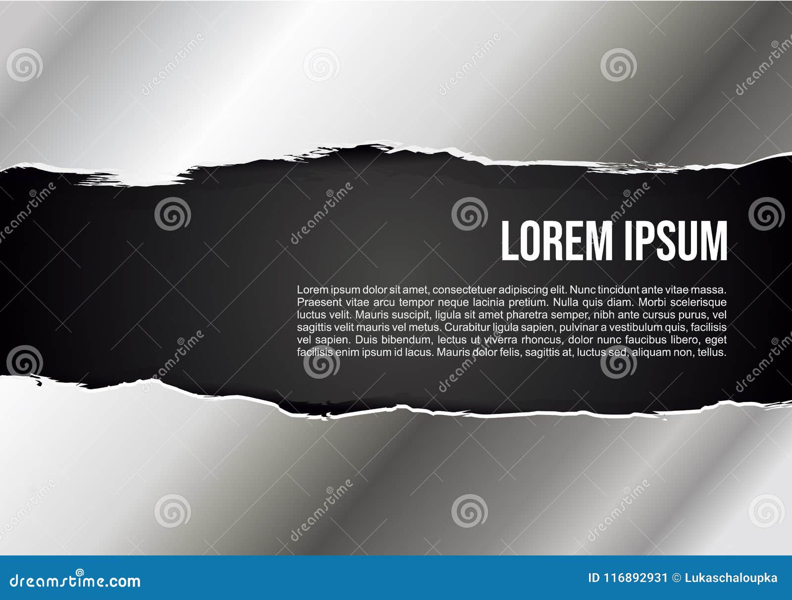 Vector Silver Torn Texture with Black Background Stock Illustration ...