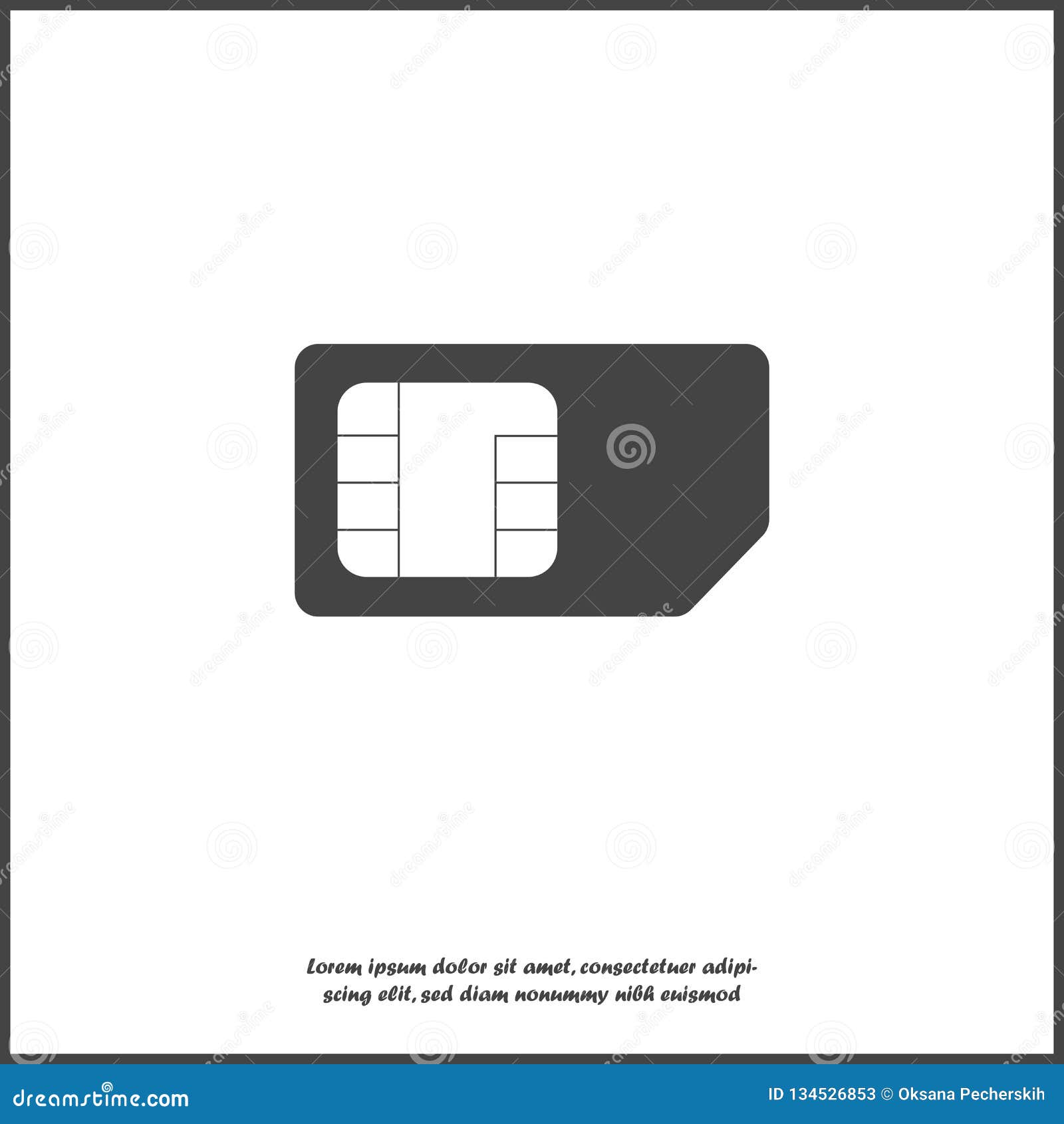 Vector Sim Card Icon on White Isolated Background. Layers Grouped for ...