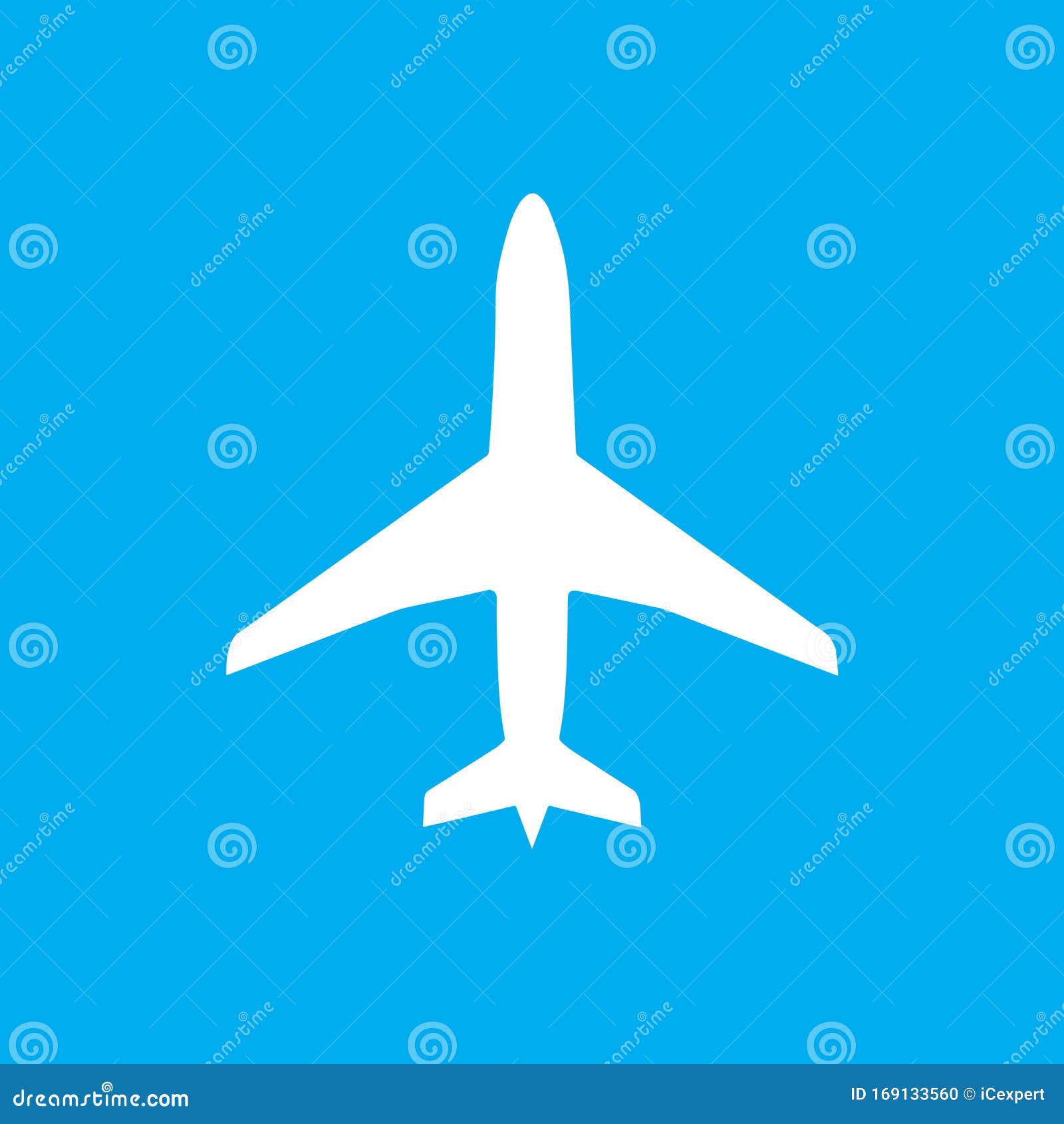 Simple airplane icon stock vector. Illustration of isolated - 169133560