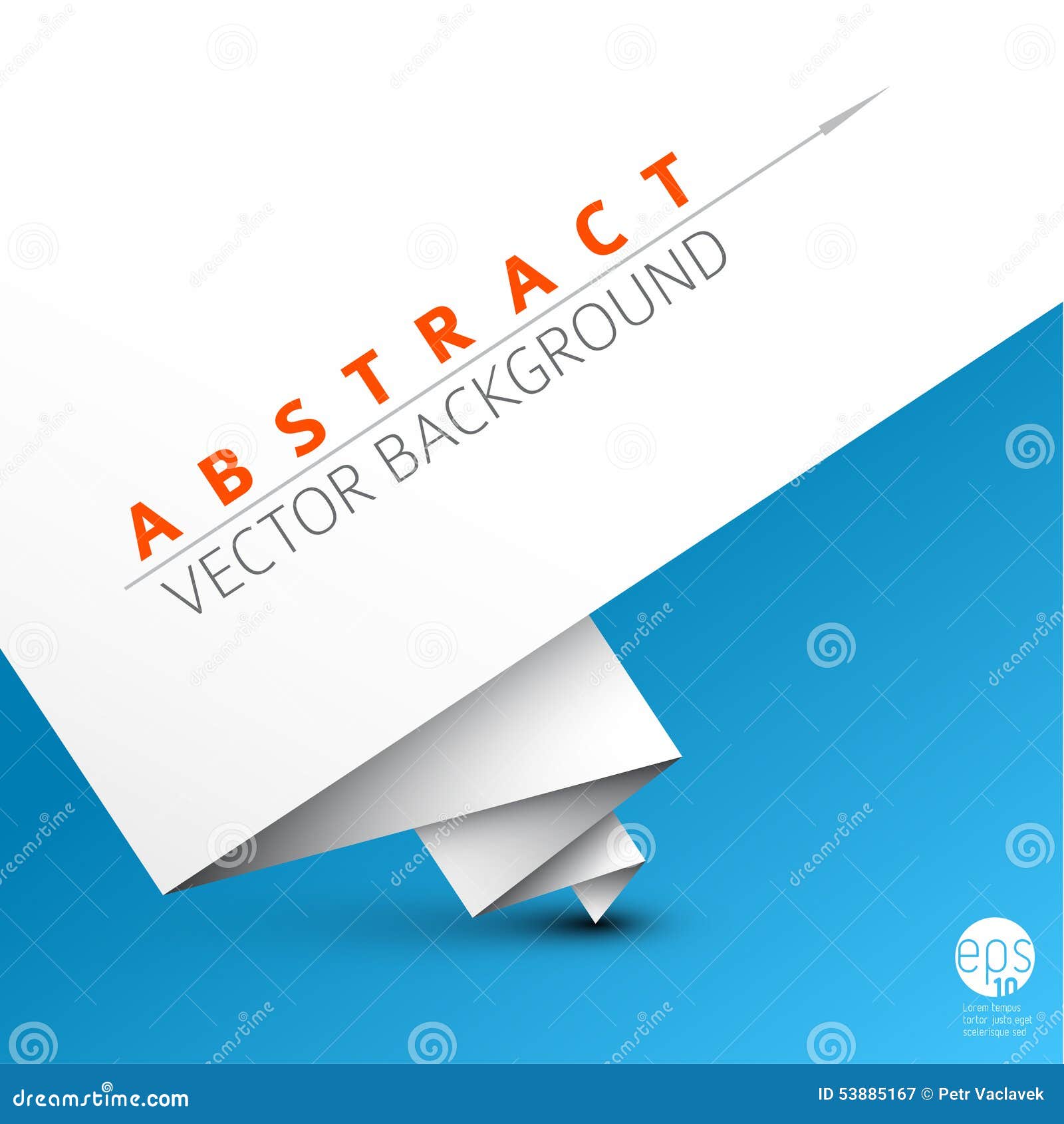 Vector Simple Background with Folded White Paper Stock Vector ...