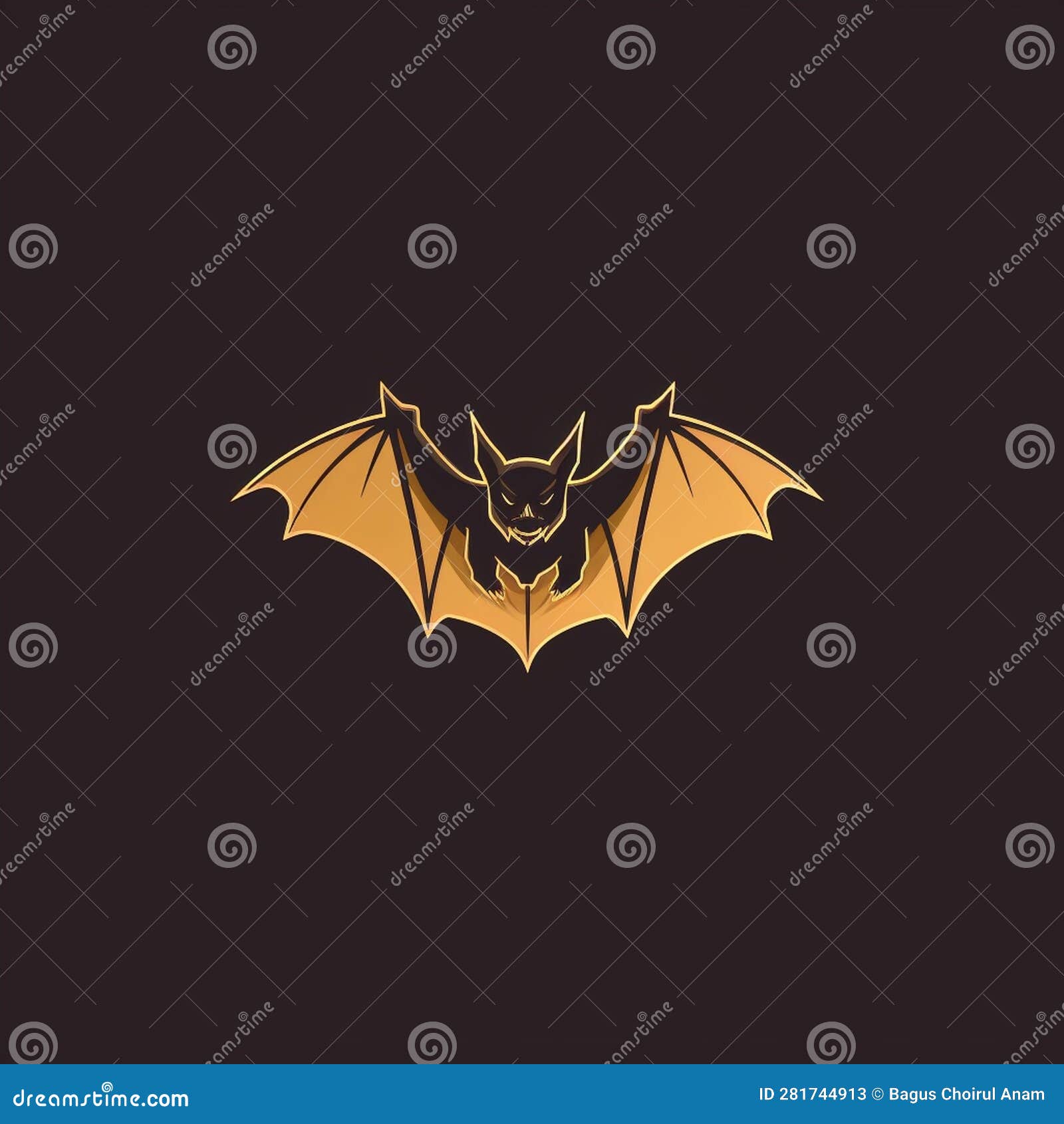 The Minimalist Bat Logo Vector Stock Illustration - Illustration of ...