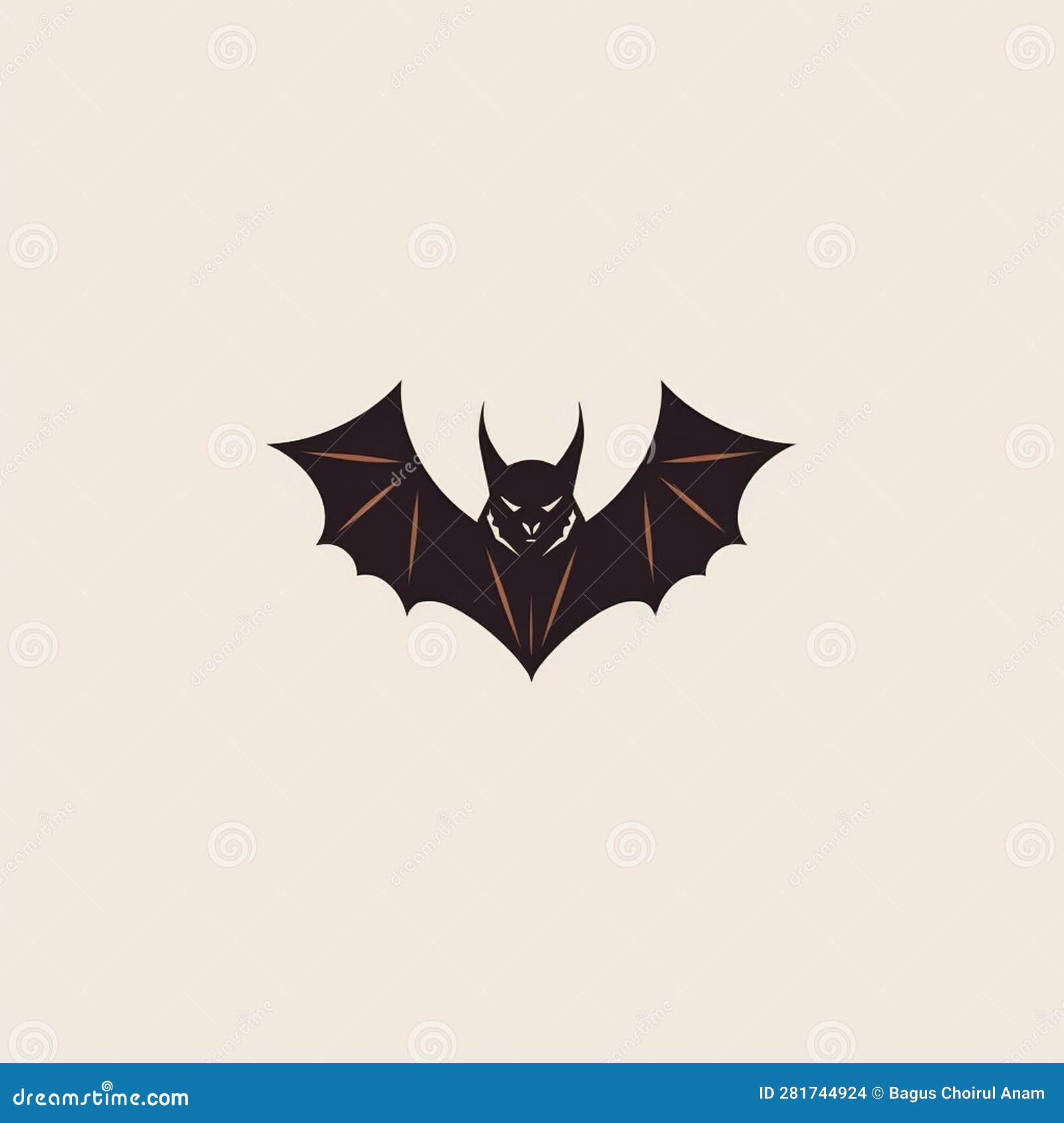 The Minimalist Bat Logo Vector Stock Illustration - Illustration of ...
