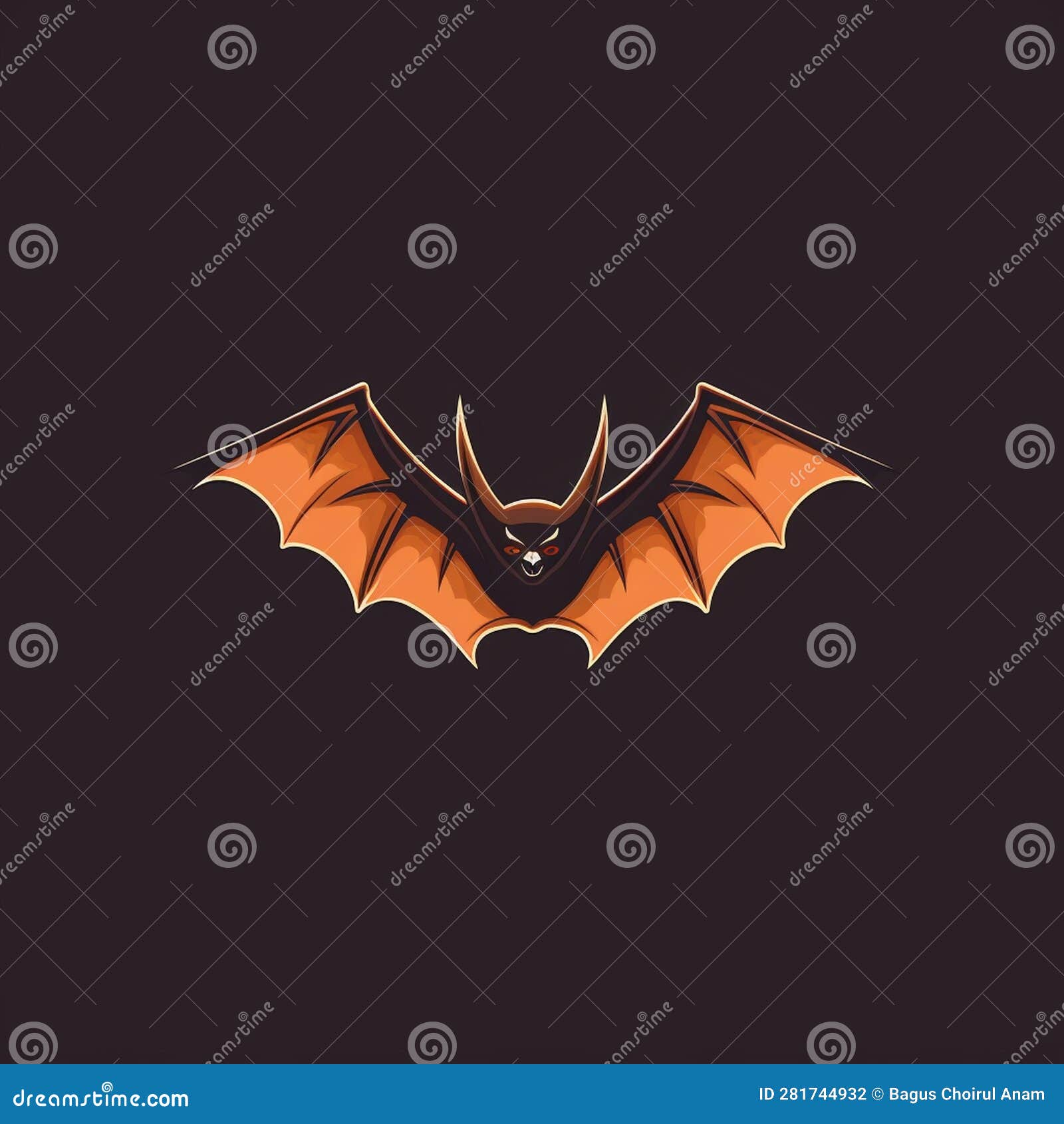 The Minimalist Bat Logo Vector Stock Illustration - Illustration of ...