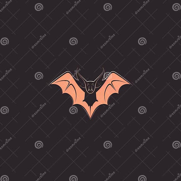 The Minimalist Bat Logo Vector Stock Illustration - Illustration of ...