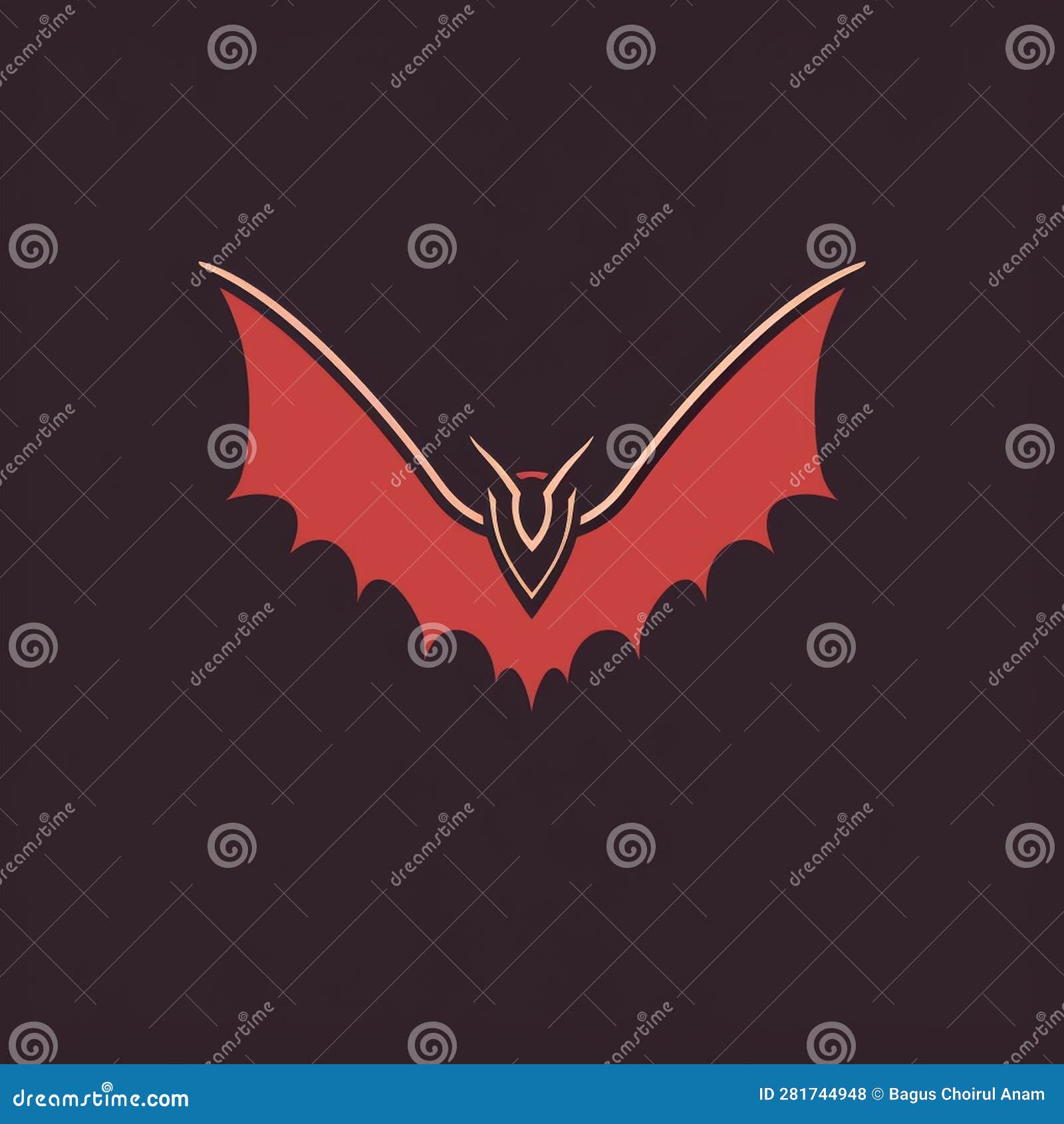 The Minimalist Bat Logo Vector Stock Illustration - Illustration of ...