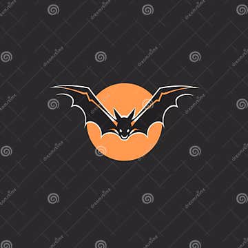 The Minimalist Bat Logo Vector Stock Illustration - Illustration of ...