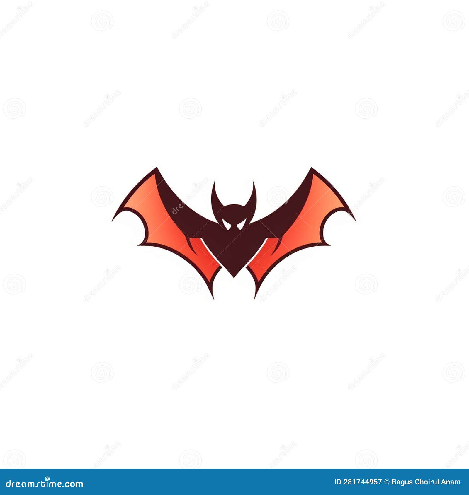 The Minimalist Bat Logo Vector Stock Illustration - Illustration of ...