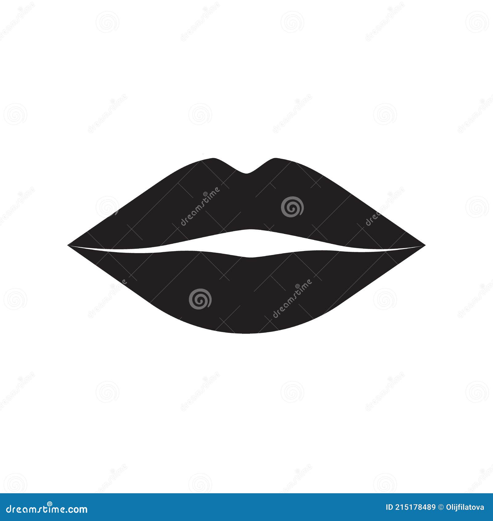 Lips Outline Clip Art