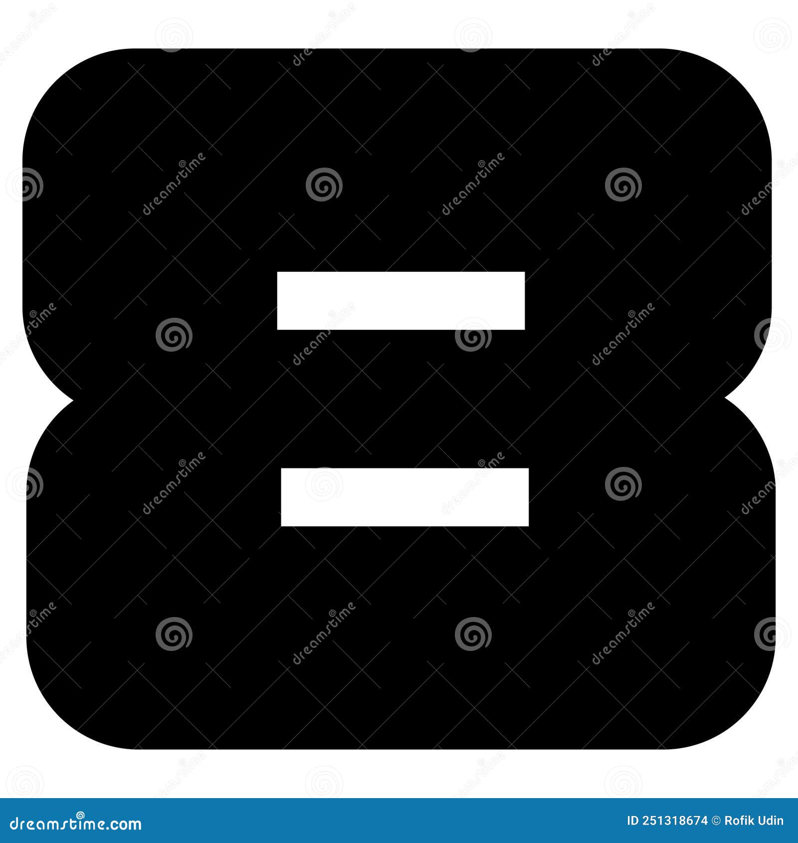 Simple black number 8 logo stock vector. Illustration of symbol - 251318674